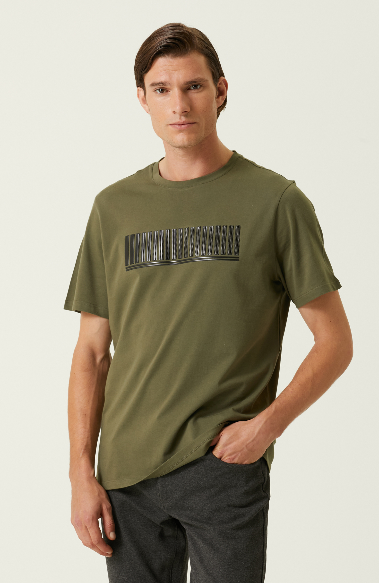 Slim Fit Yeşil T-shirt