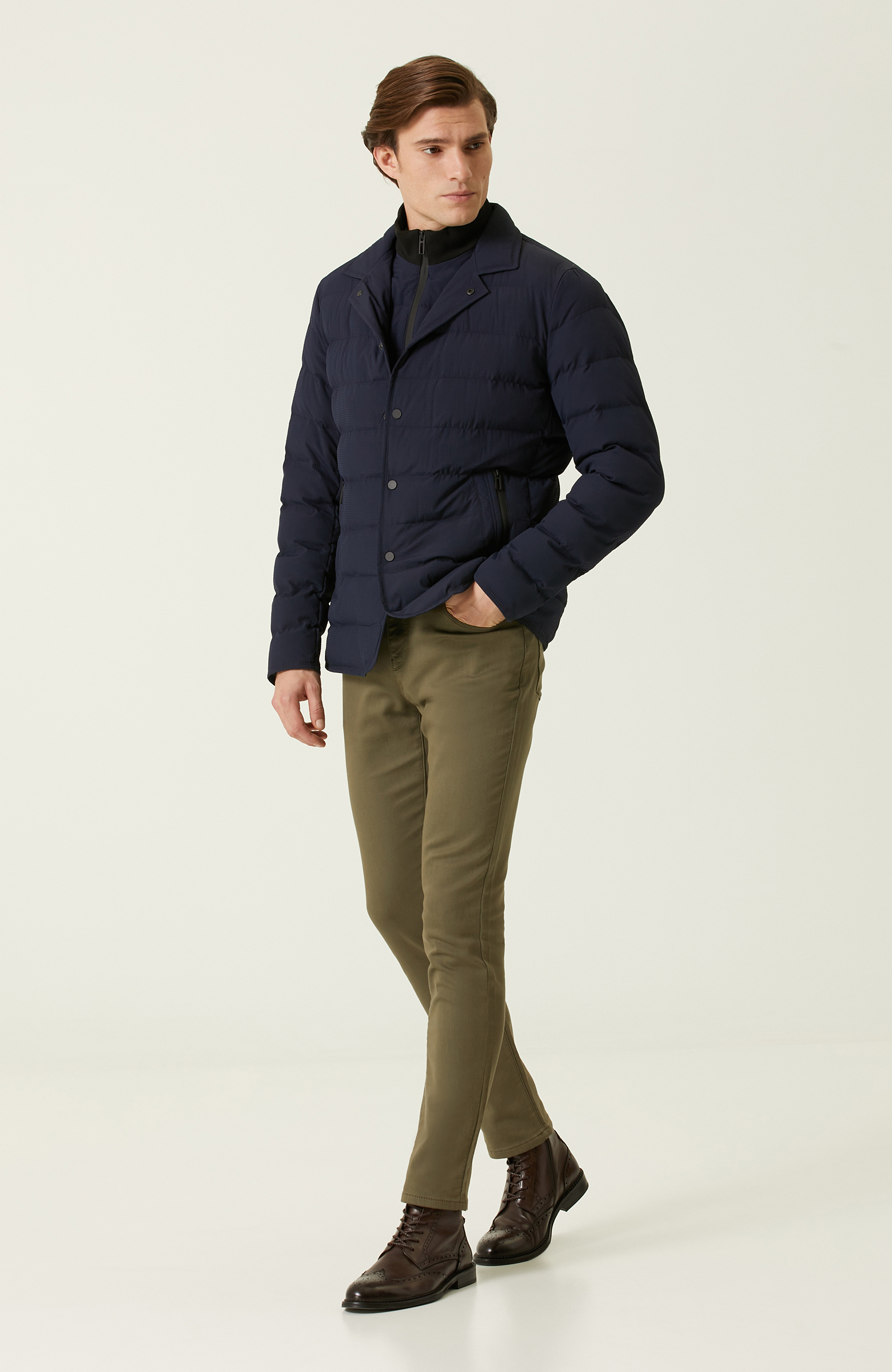 Slim Fit Haki Casual Pantolon