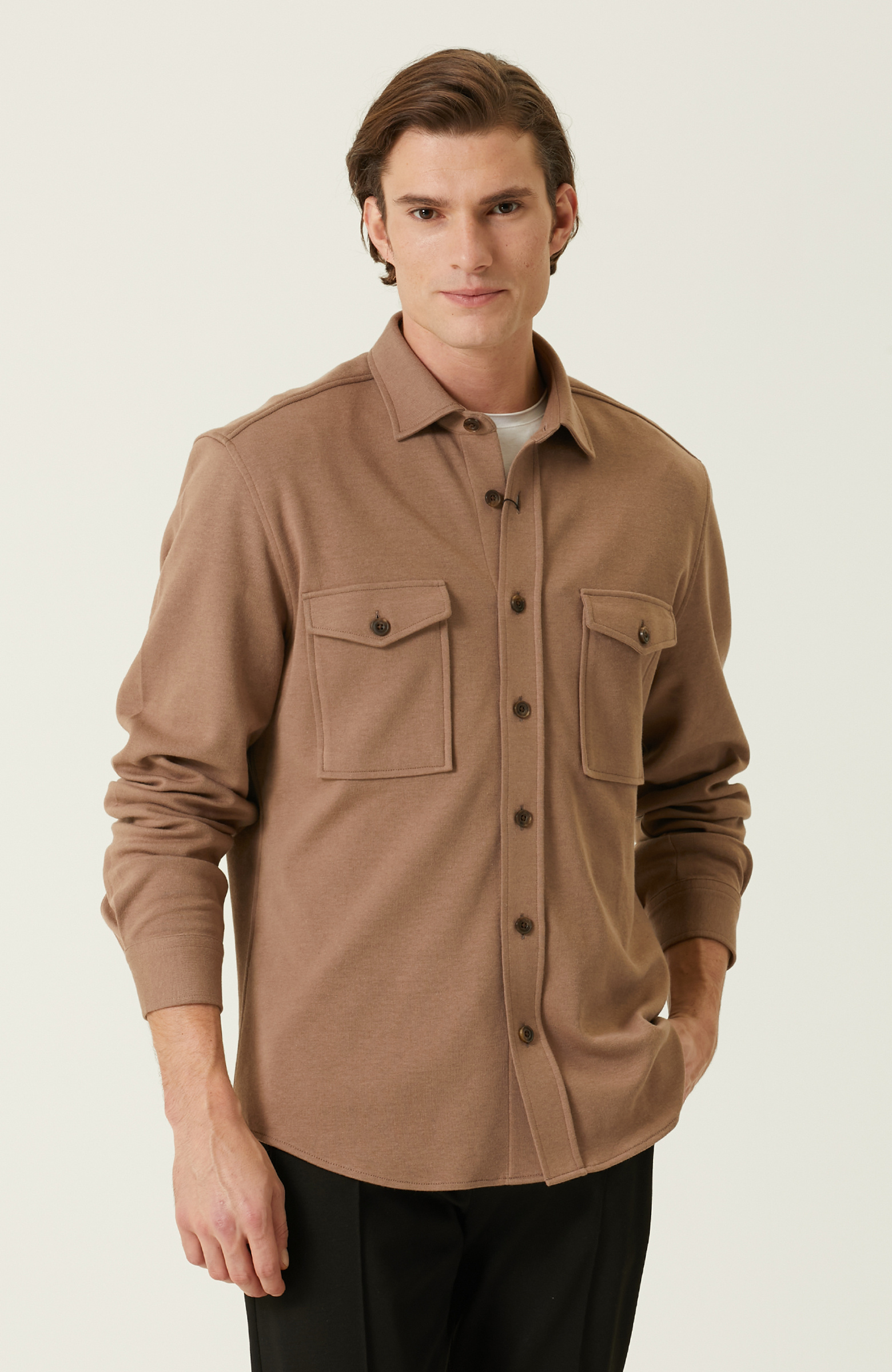 Comfort Fit Camel Gömlek