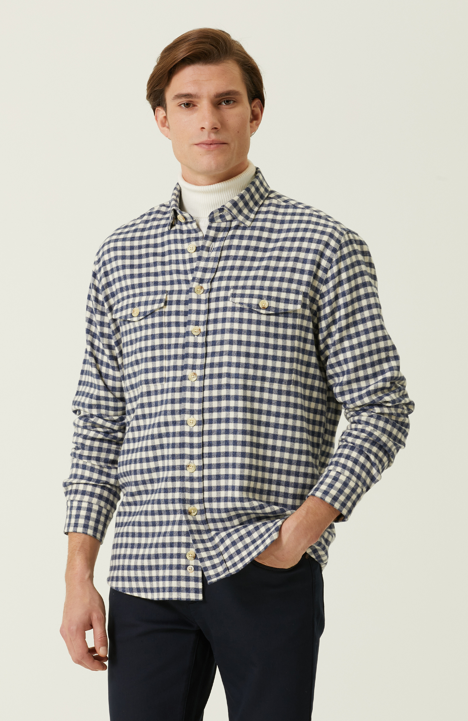 Comfort Fit Indigo Gömlek