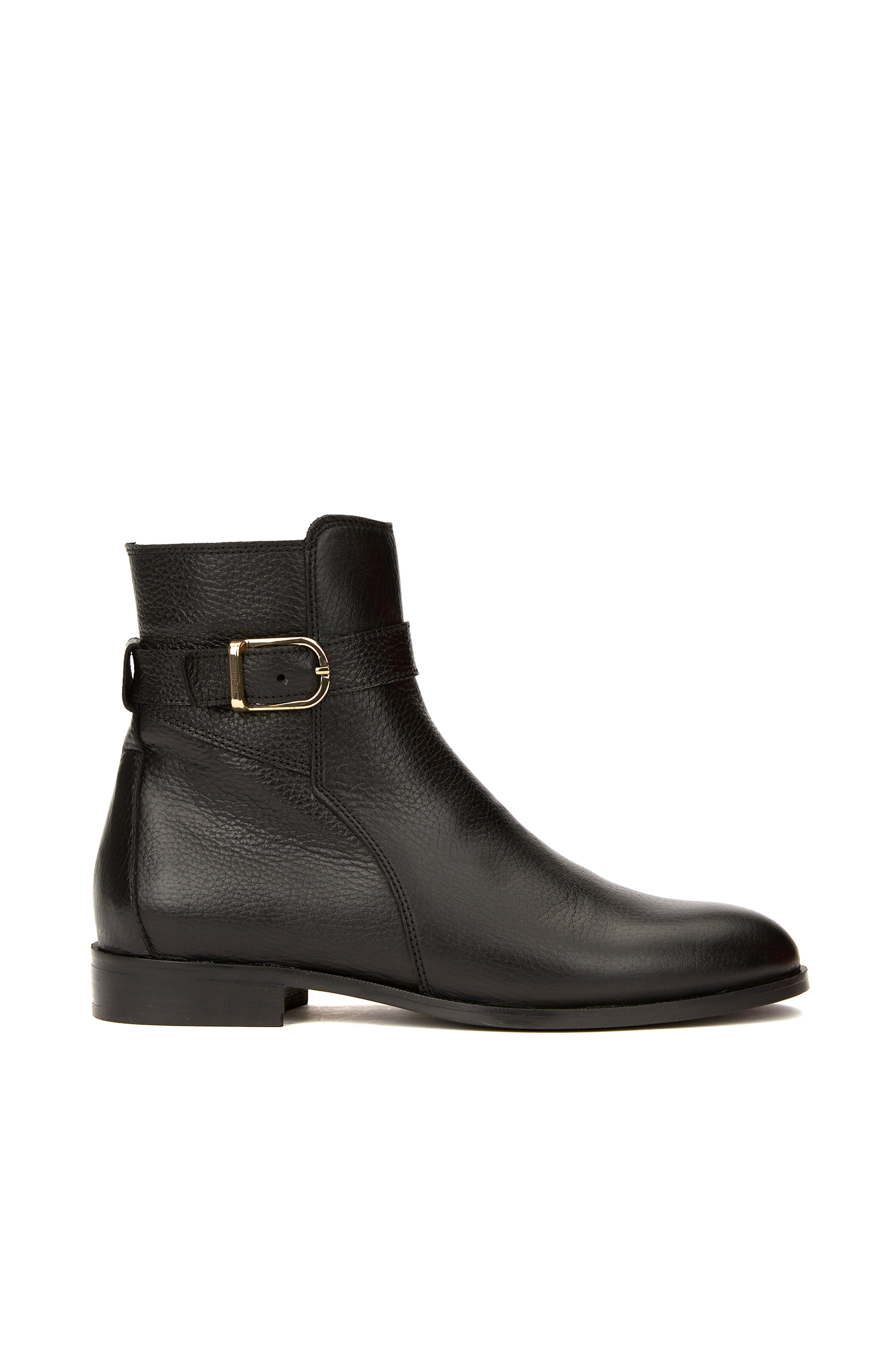 Siyah Kemer Detaylı Kadın Deri Bot Siyah Kemer Detaylı Kadın Deri Bot