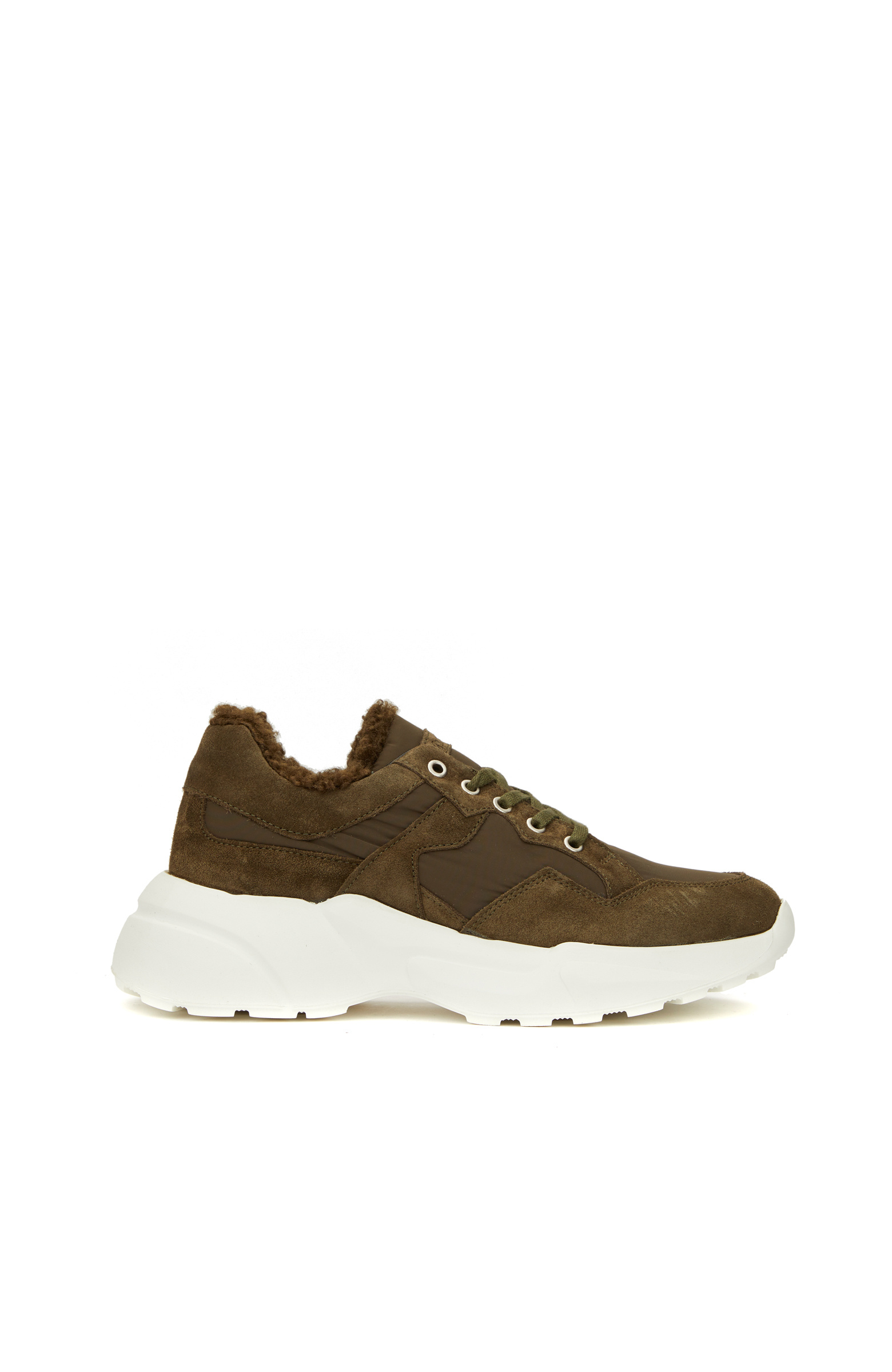 Haki Kadın Süet Sneaker