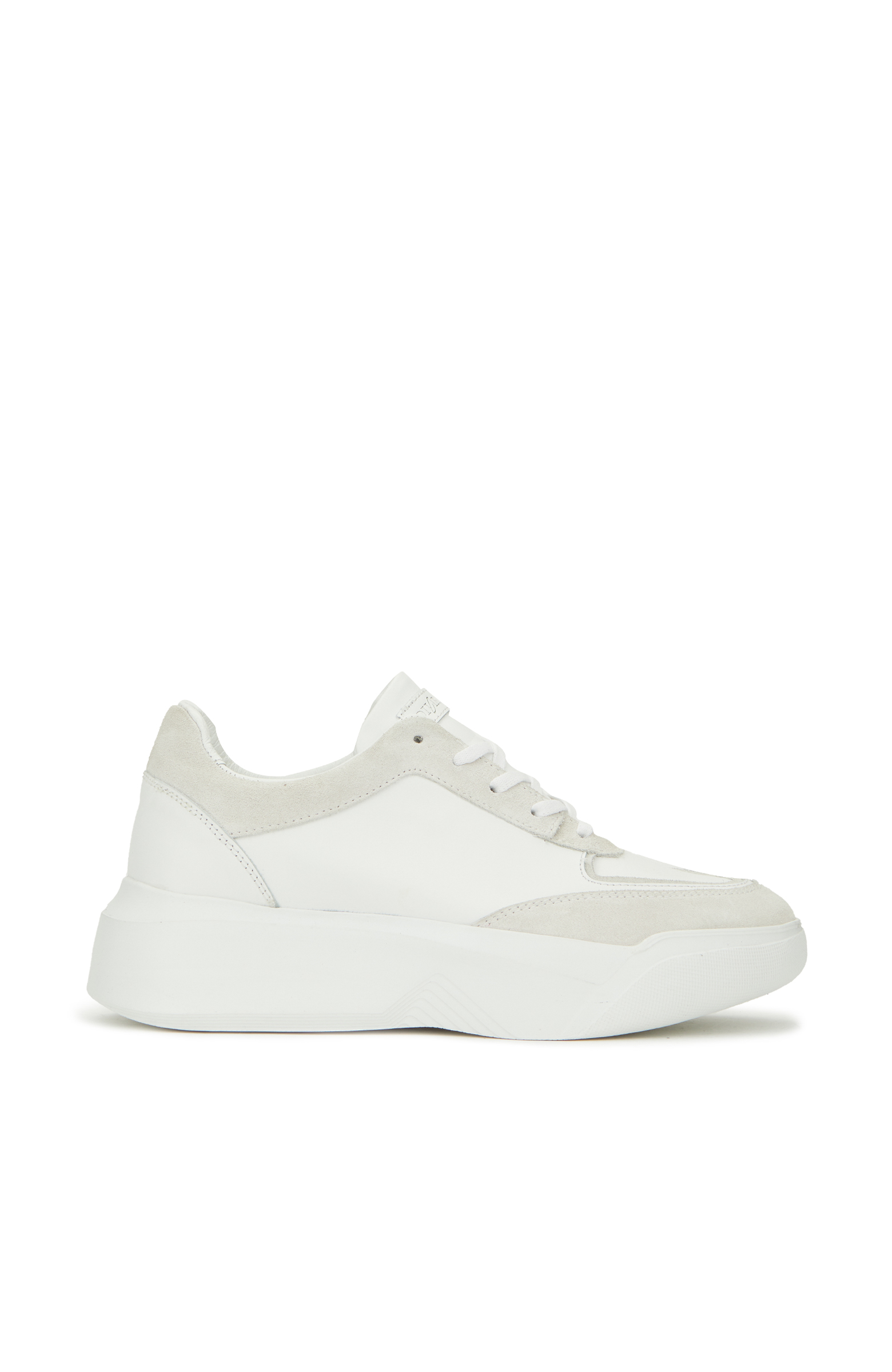 Beyaz Kalın Tabanlı Kadın Deri Sneaker Beyaz Kalın Tabanlı Kadın Deri Sneaker