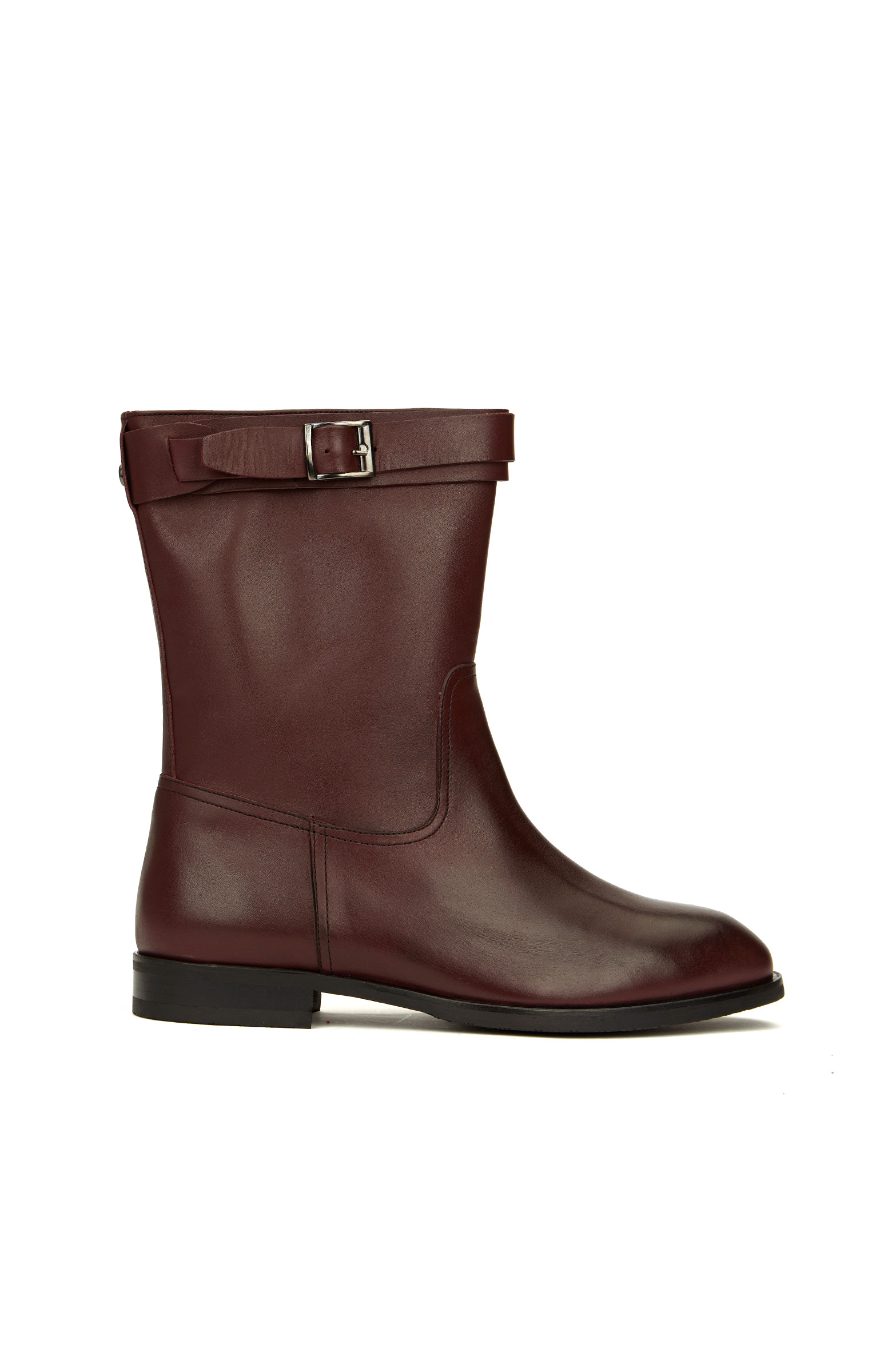 Bordo Kadın Deri Bot