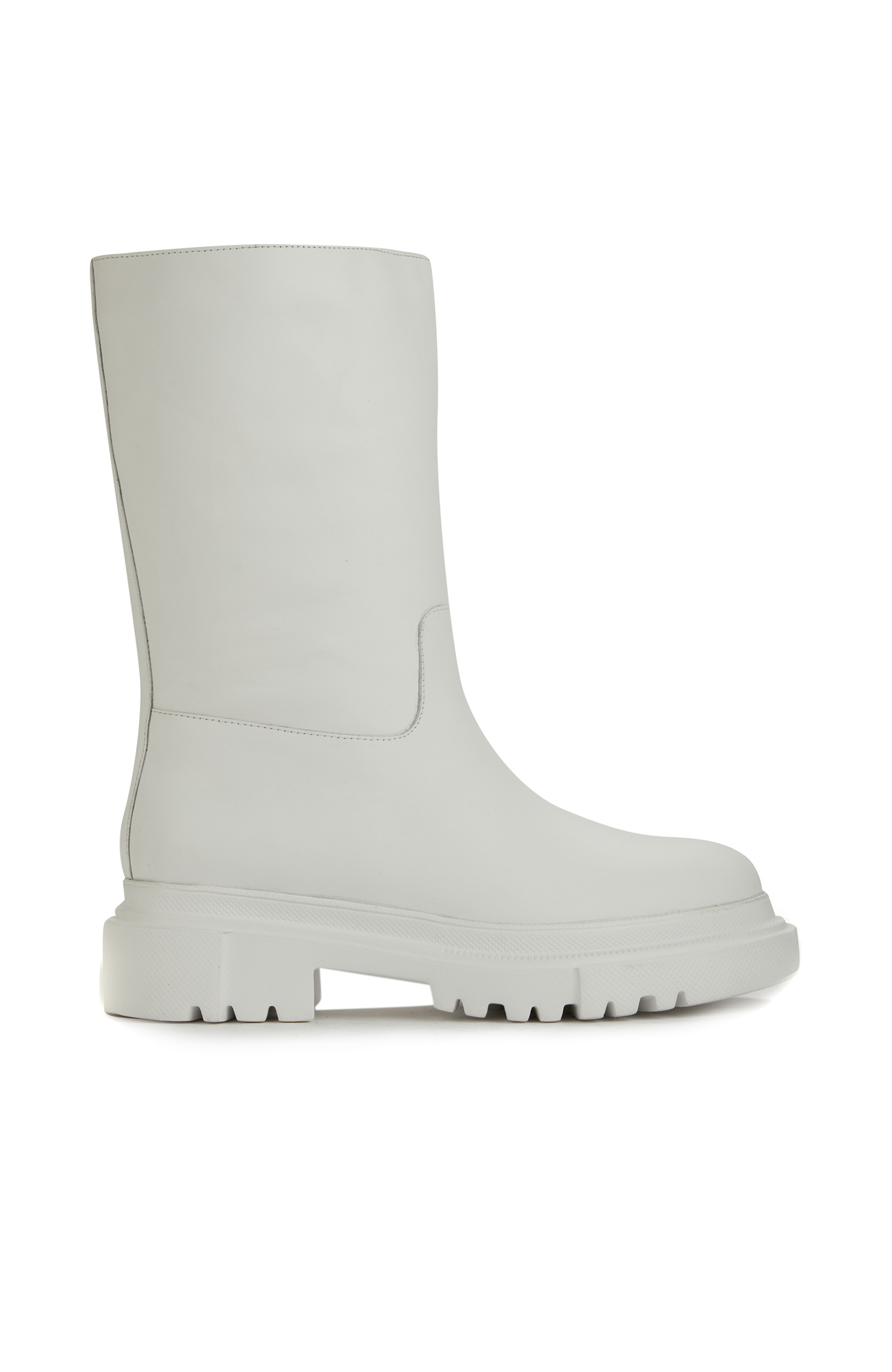 Beyaz Kadın Deri Bot