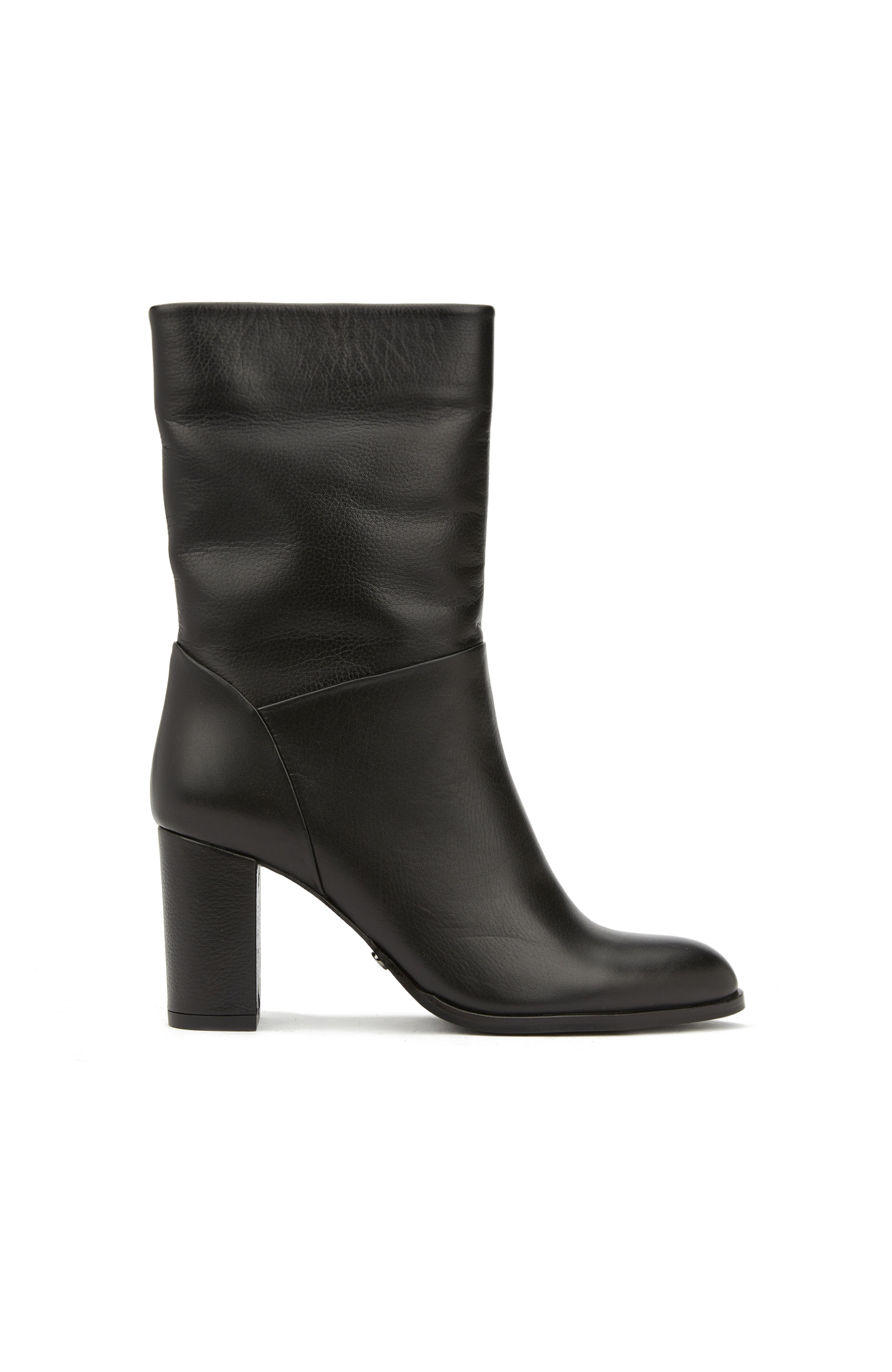 Siyah Topuklu Kadın Deri Bot