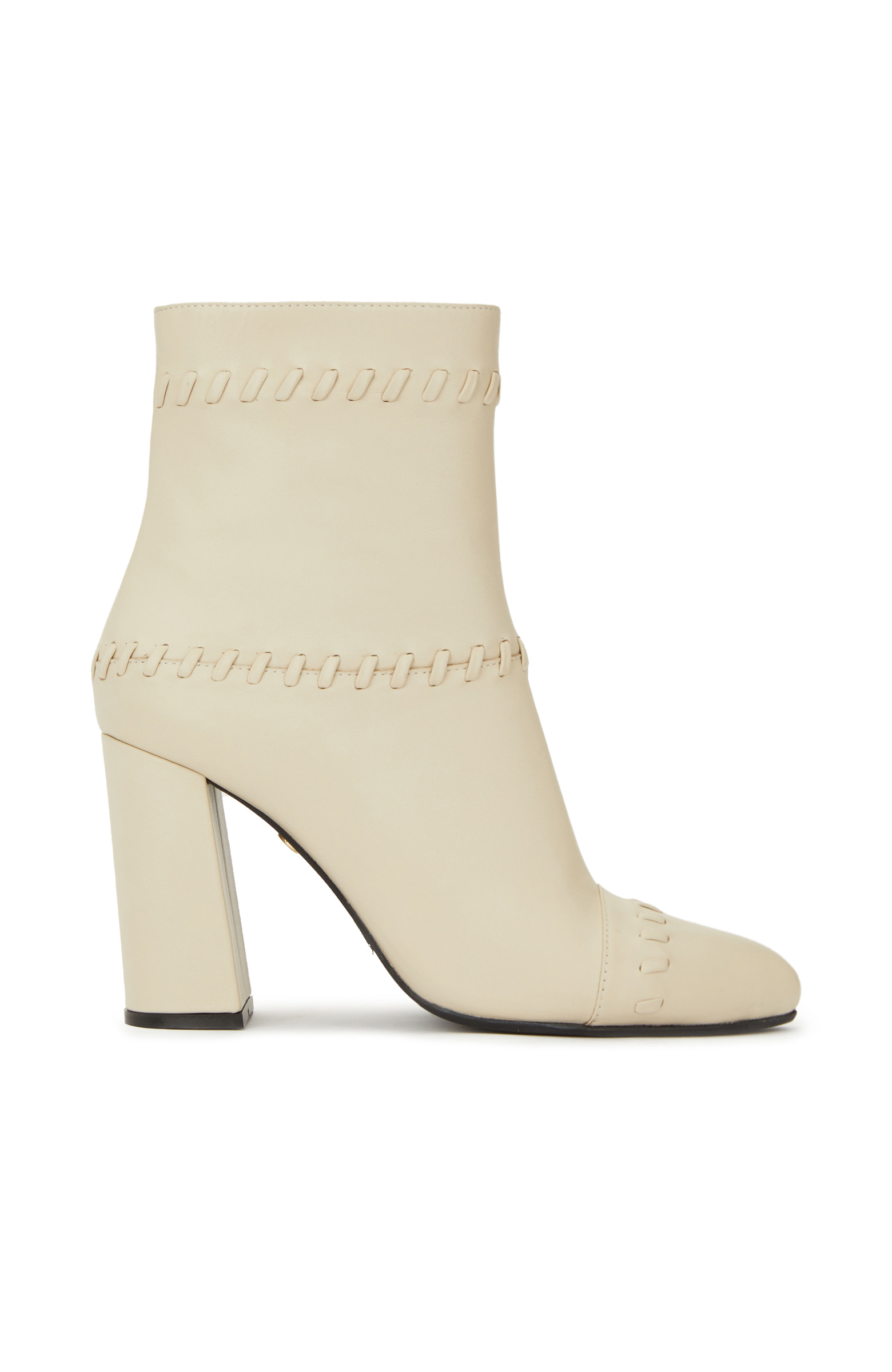 Kırık Beyaz Kadın Deri Bot