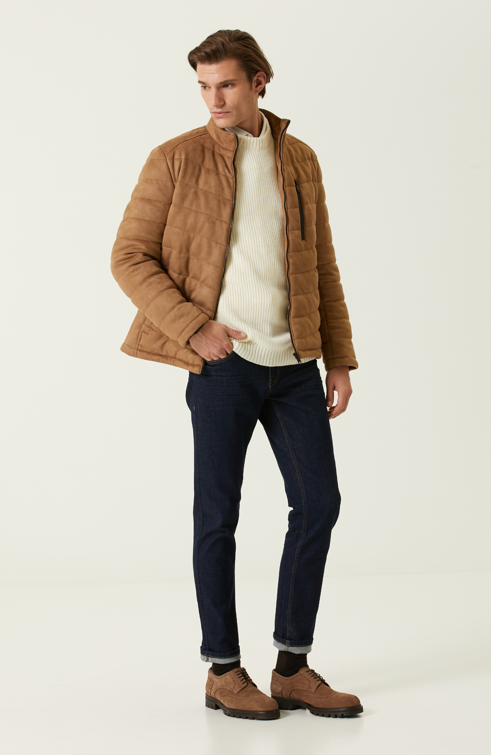 Slim Fit Lacivert Denim Pantolon