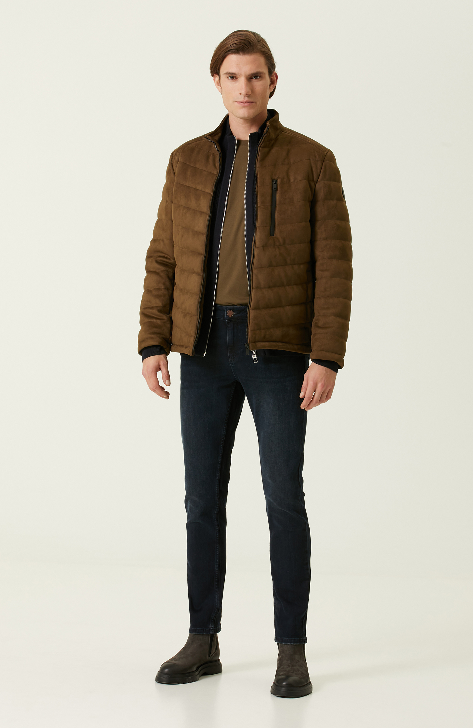 Slim Fit Lacivert Denim Pantolon