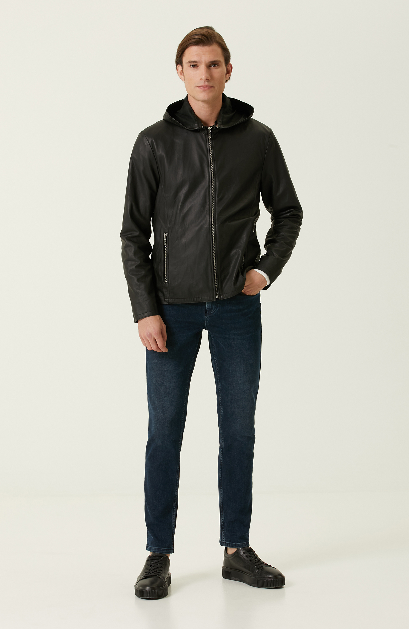 Slim Fit Lacivert Denim Pantolon