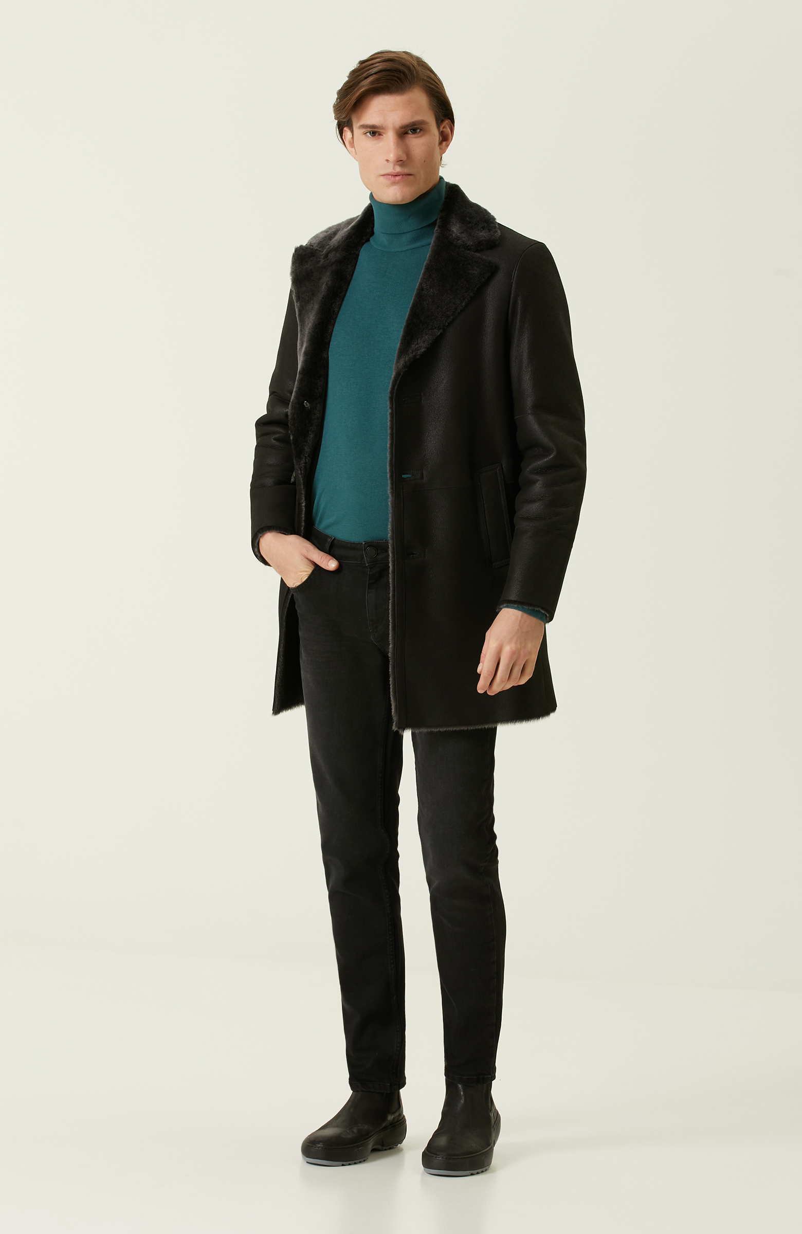 Slim Fit Siyah Denim Pantolon