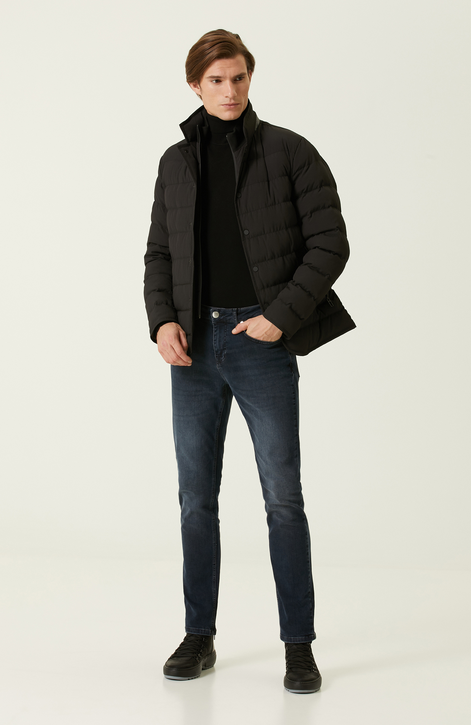 Slim Fit Lacivert Denim Pantolon