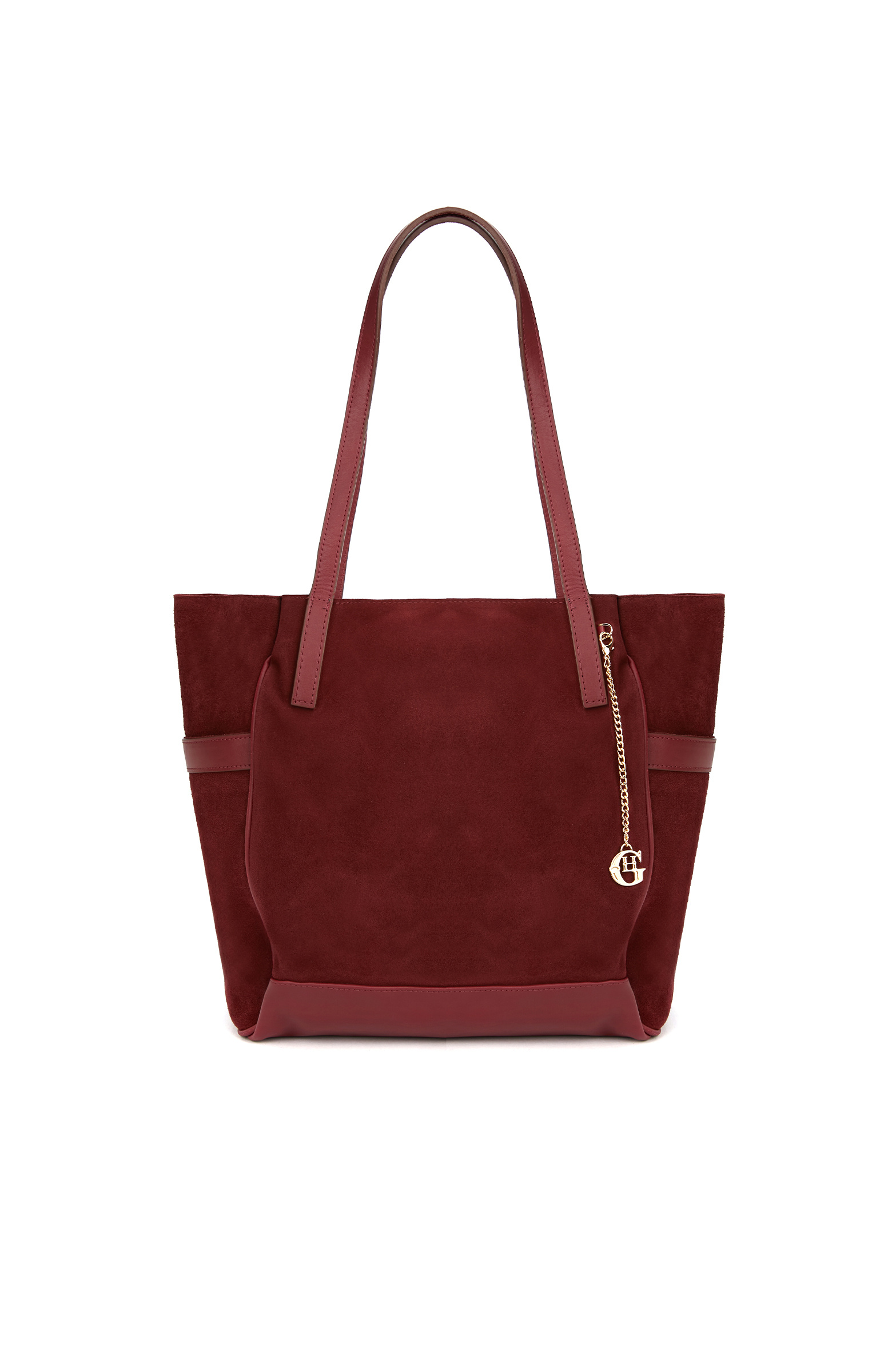 Bordo Kadın Süet Omuz Çantası