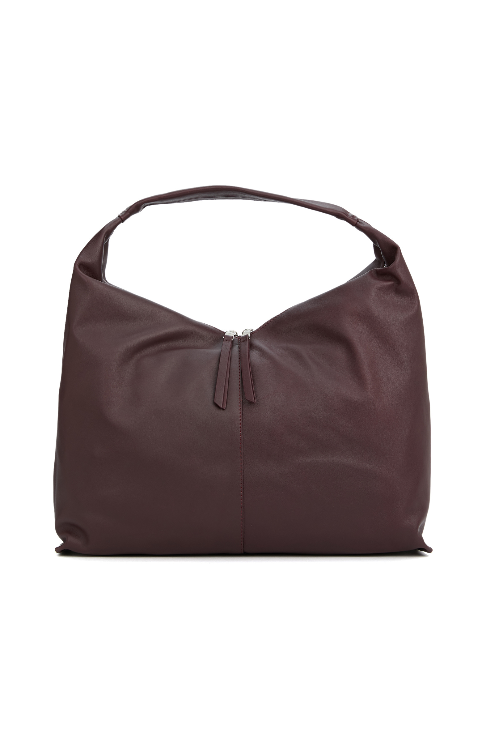 Bordo Kadın Deri Omuz Çantası