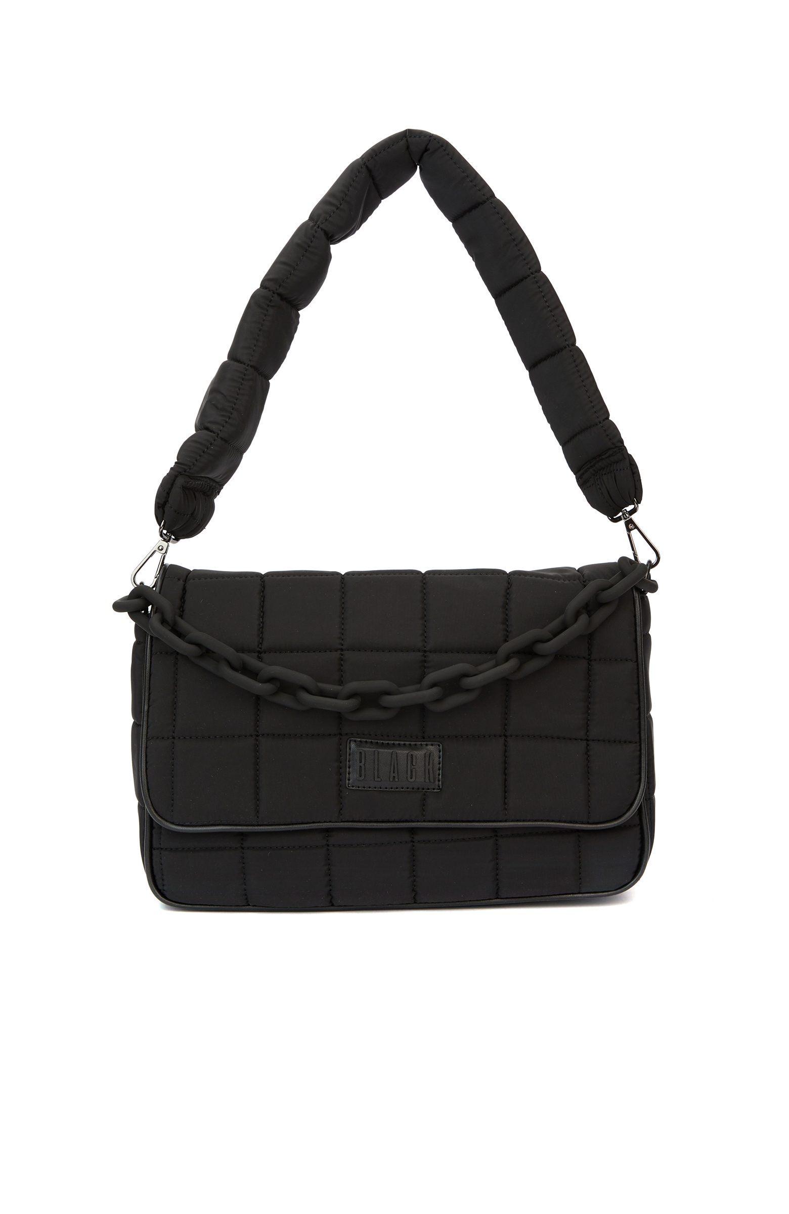 Siyah Zincir Detaylı Kadın Omuz Çantası