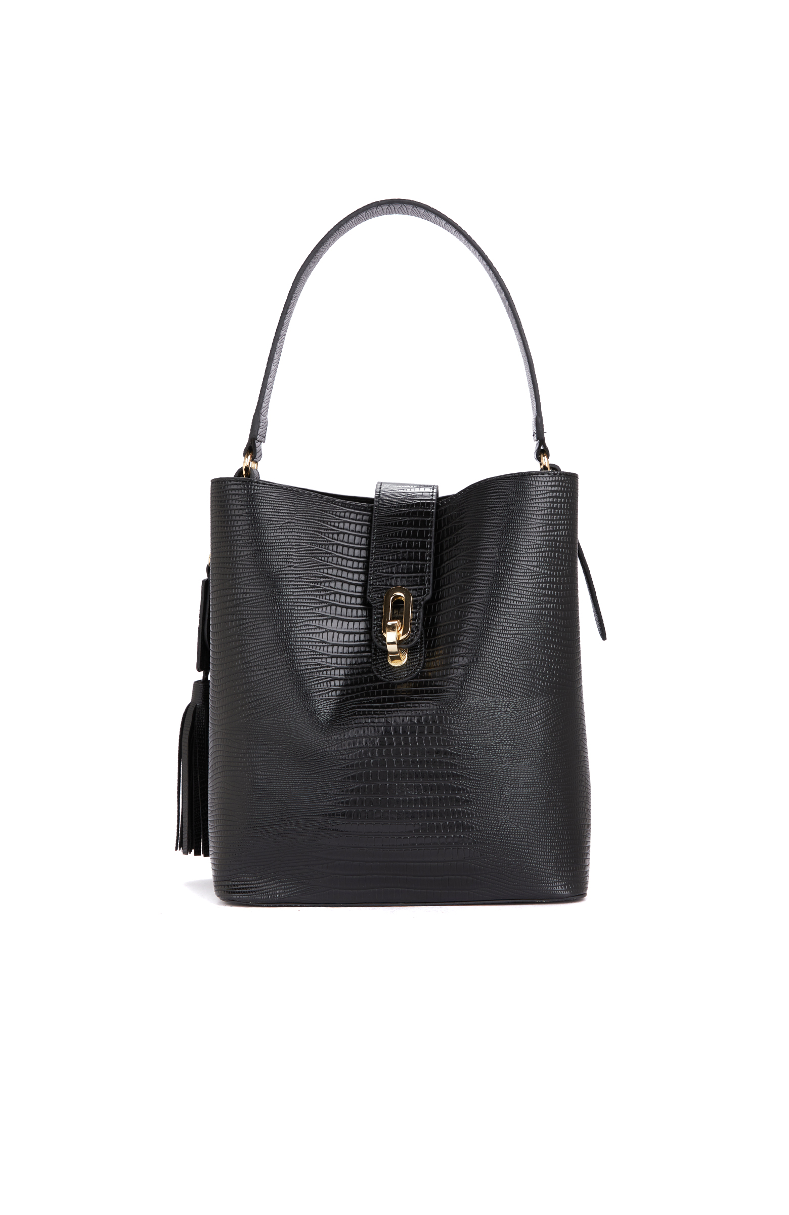 Siyah Krokodil Dokulu Kadın Çanta Siyah Krokodil Dokulu Kadın Çanta