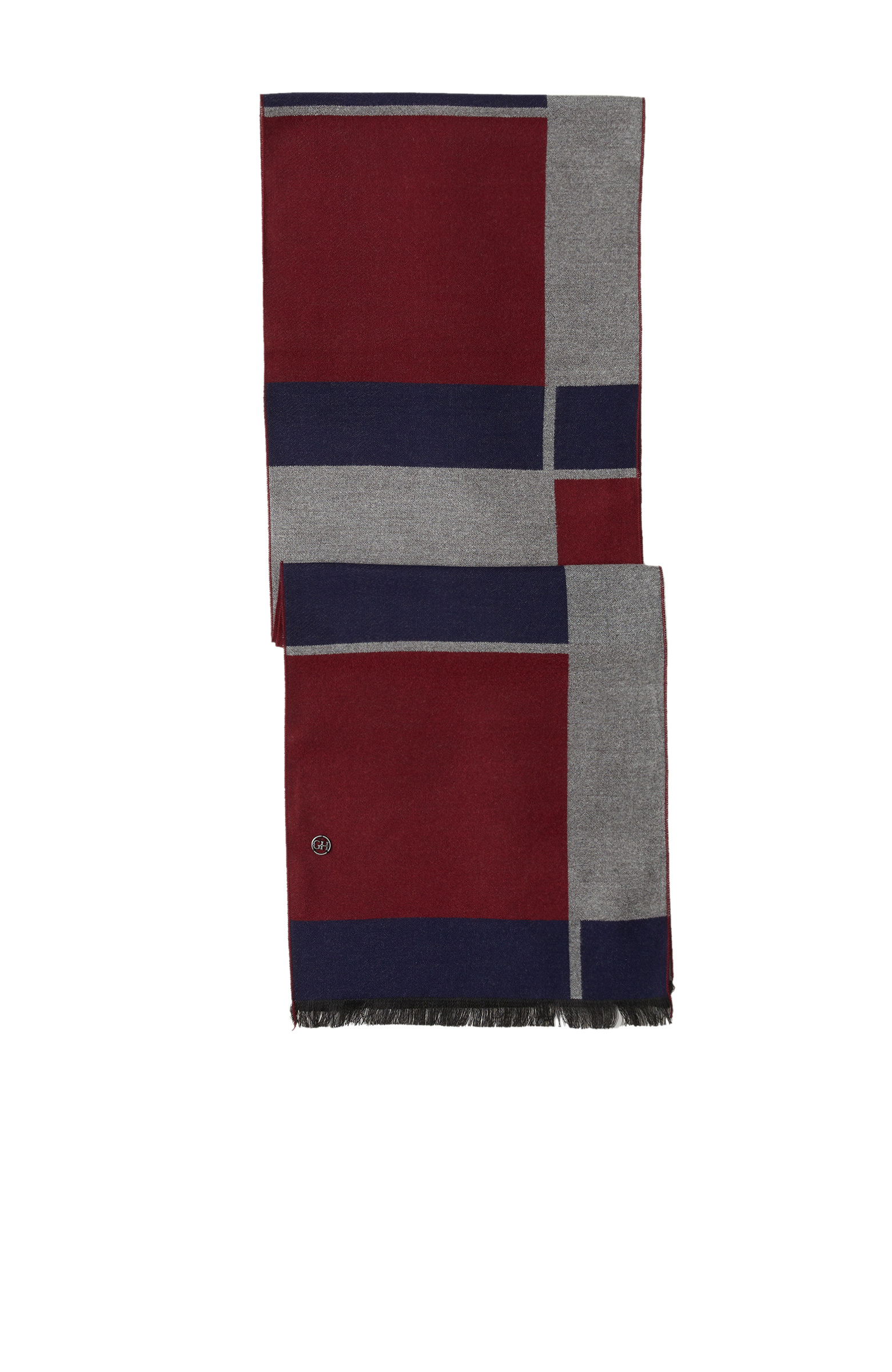 Bordo Desenli Erkek Atkı