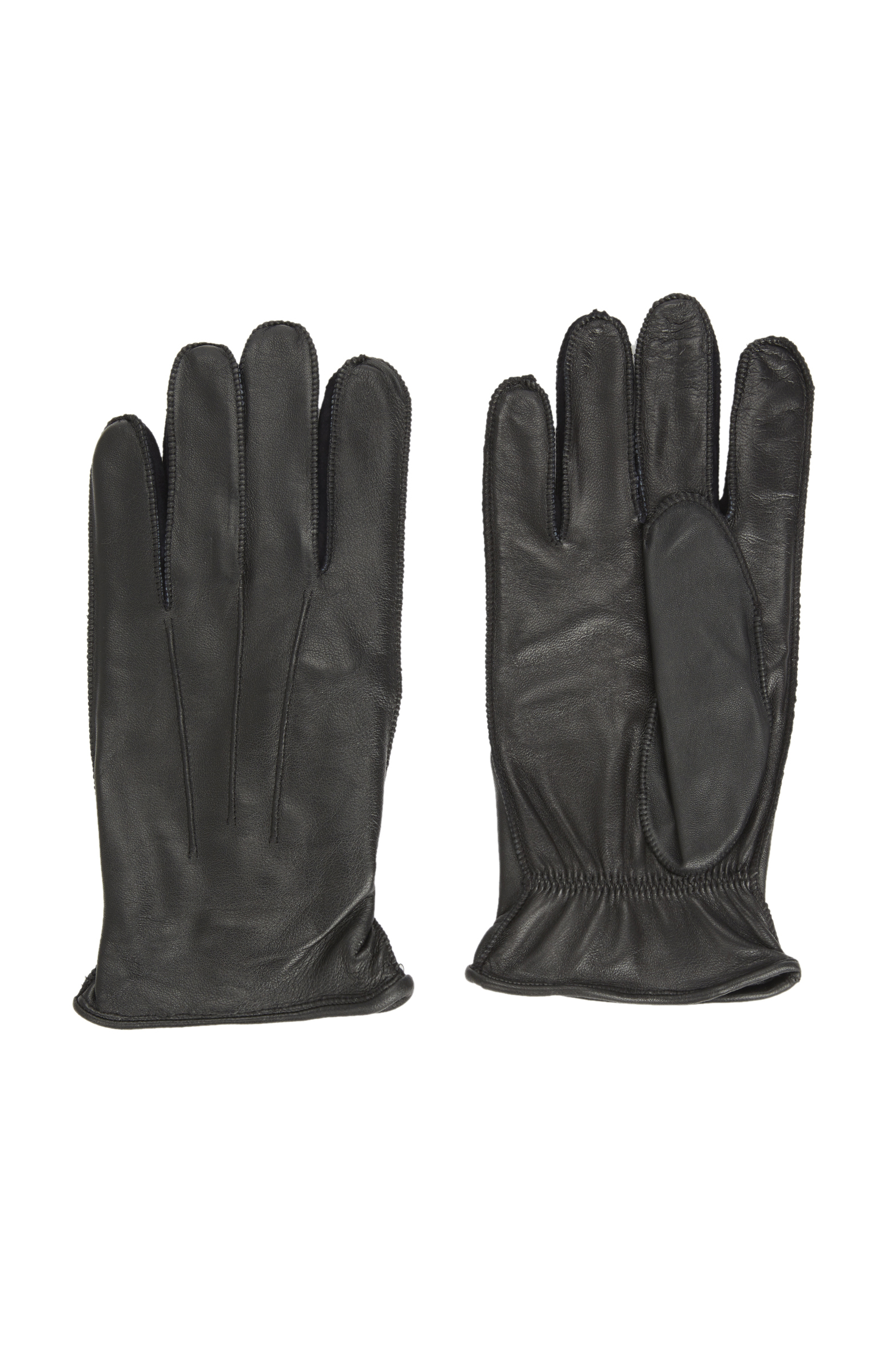 Siyah Lacivert Erkek Deri Eldiven