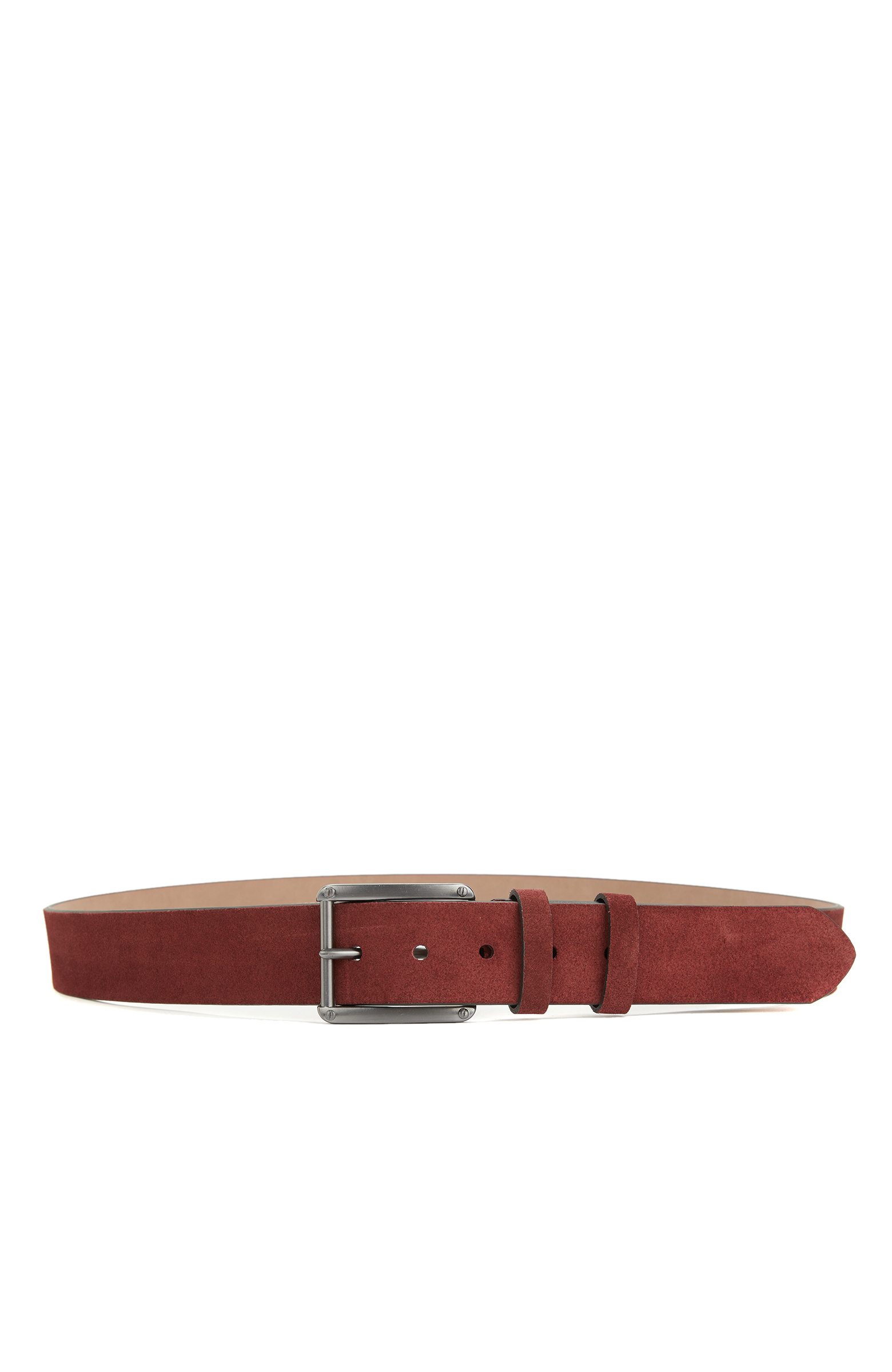 Bordo Erkek Süet Kemer