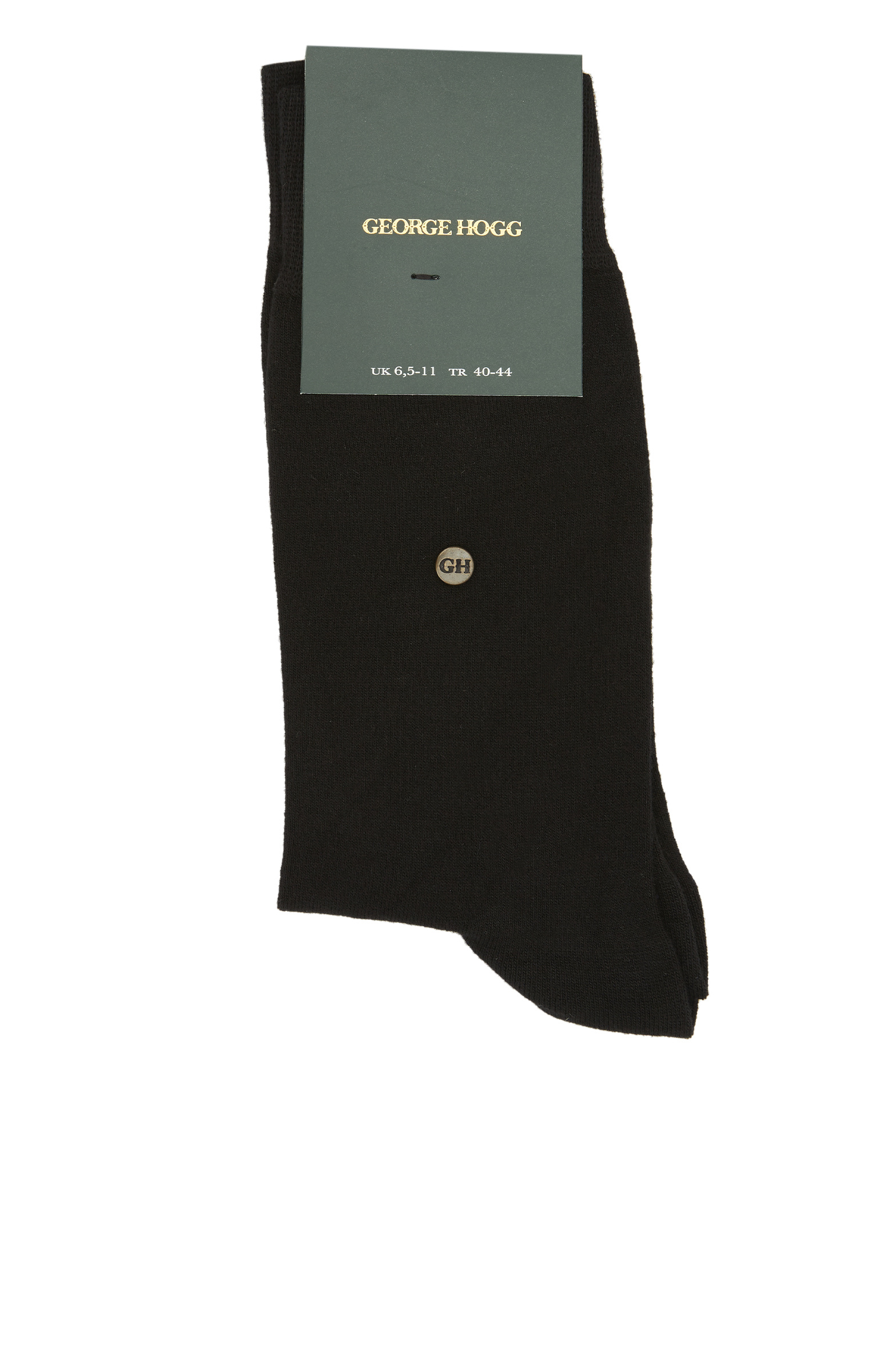 Siyah Logo Detaylı Erkek Bambu Çorap