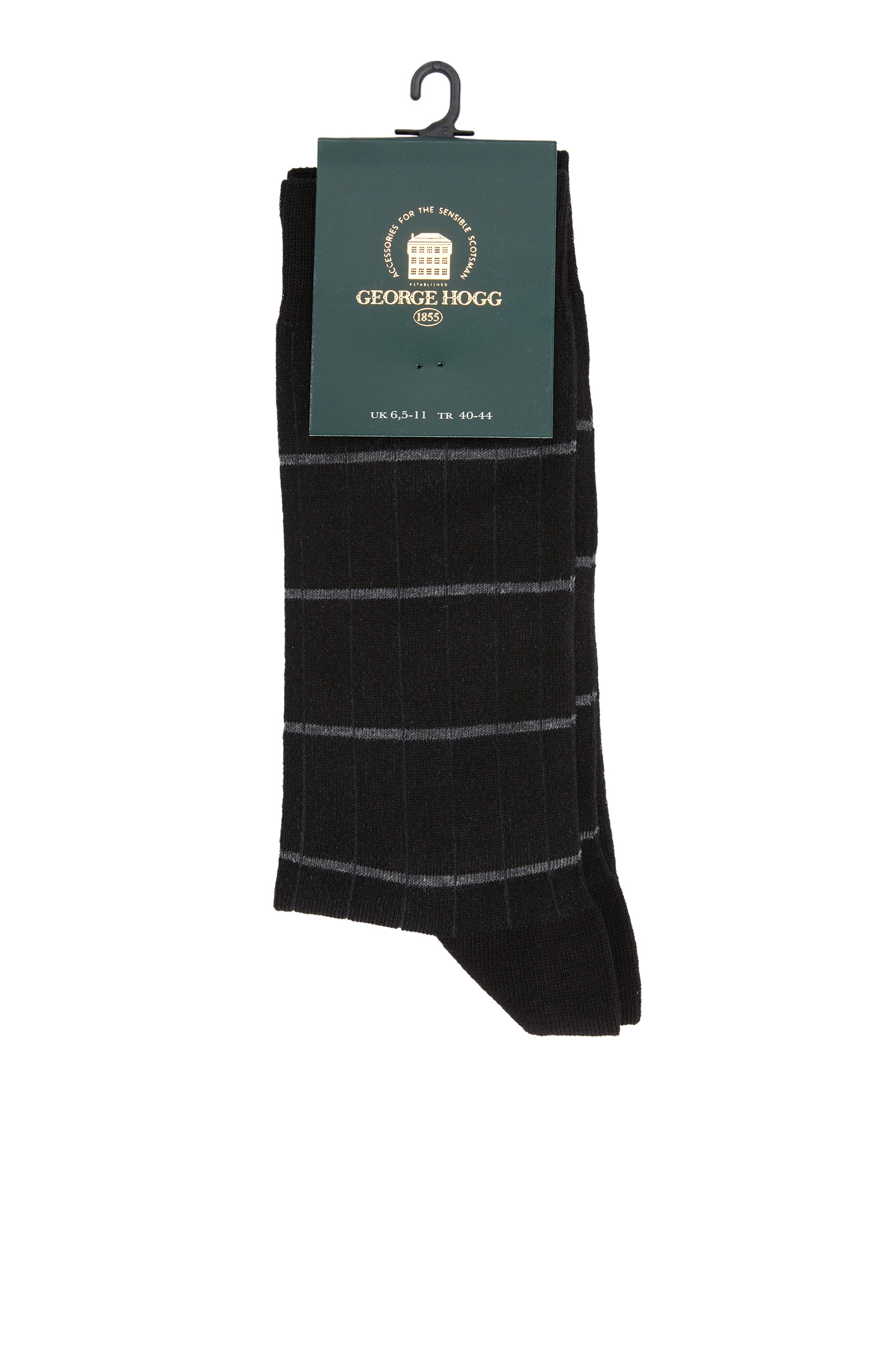 Siyah Gri Çizgili Erkek Çorap