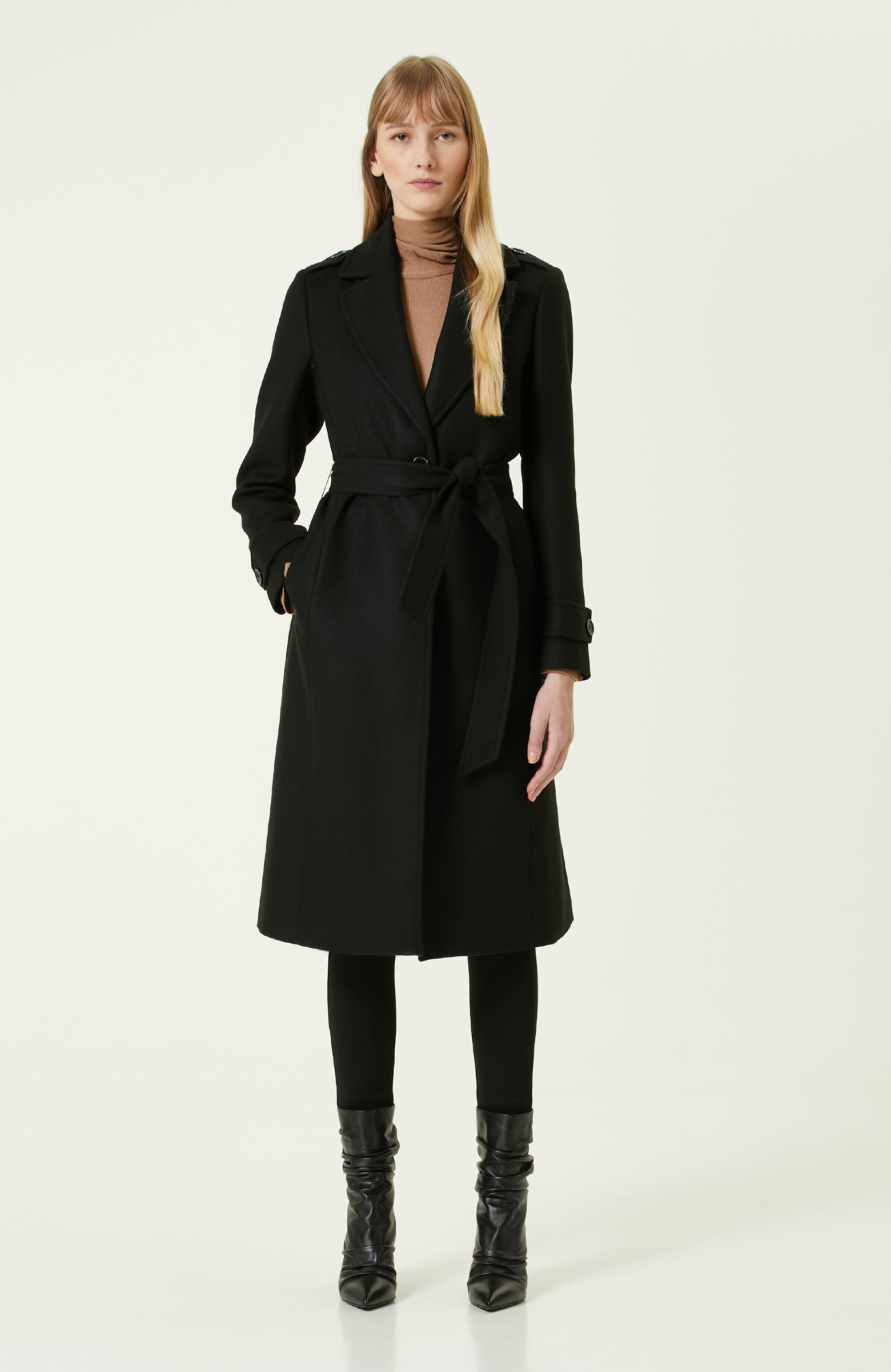 Basic Fit Siyah Palto