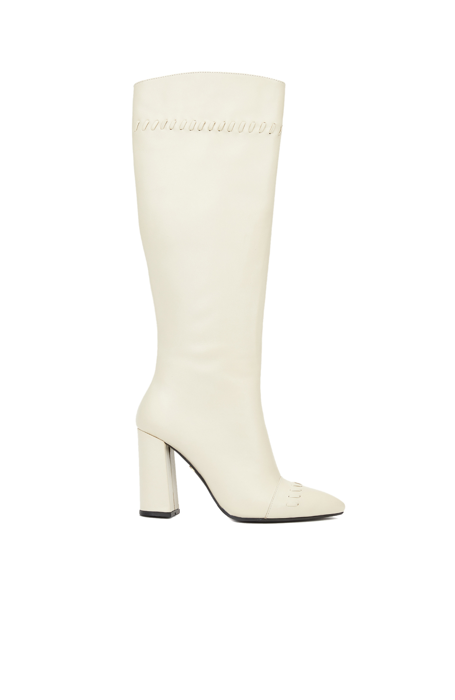 Beyaz Kadın Deri Çizme