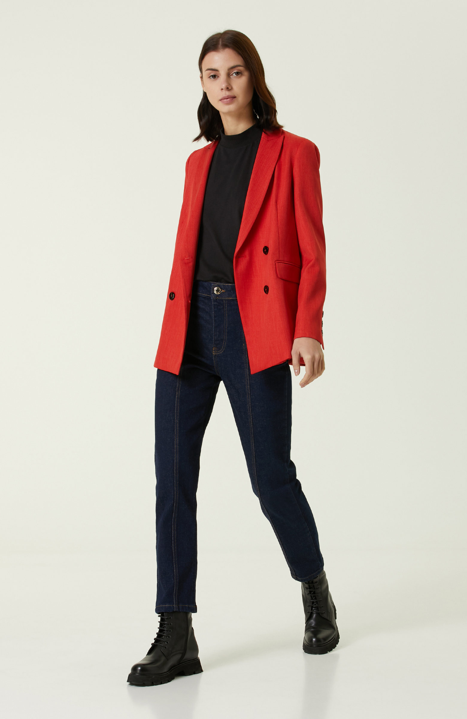 Basic Fit Lacivert Denim Pantolon