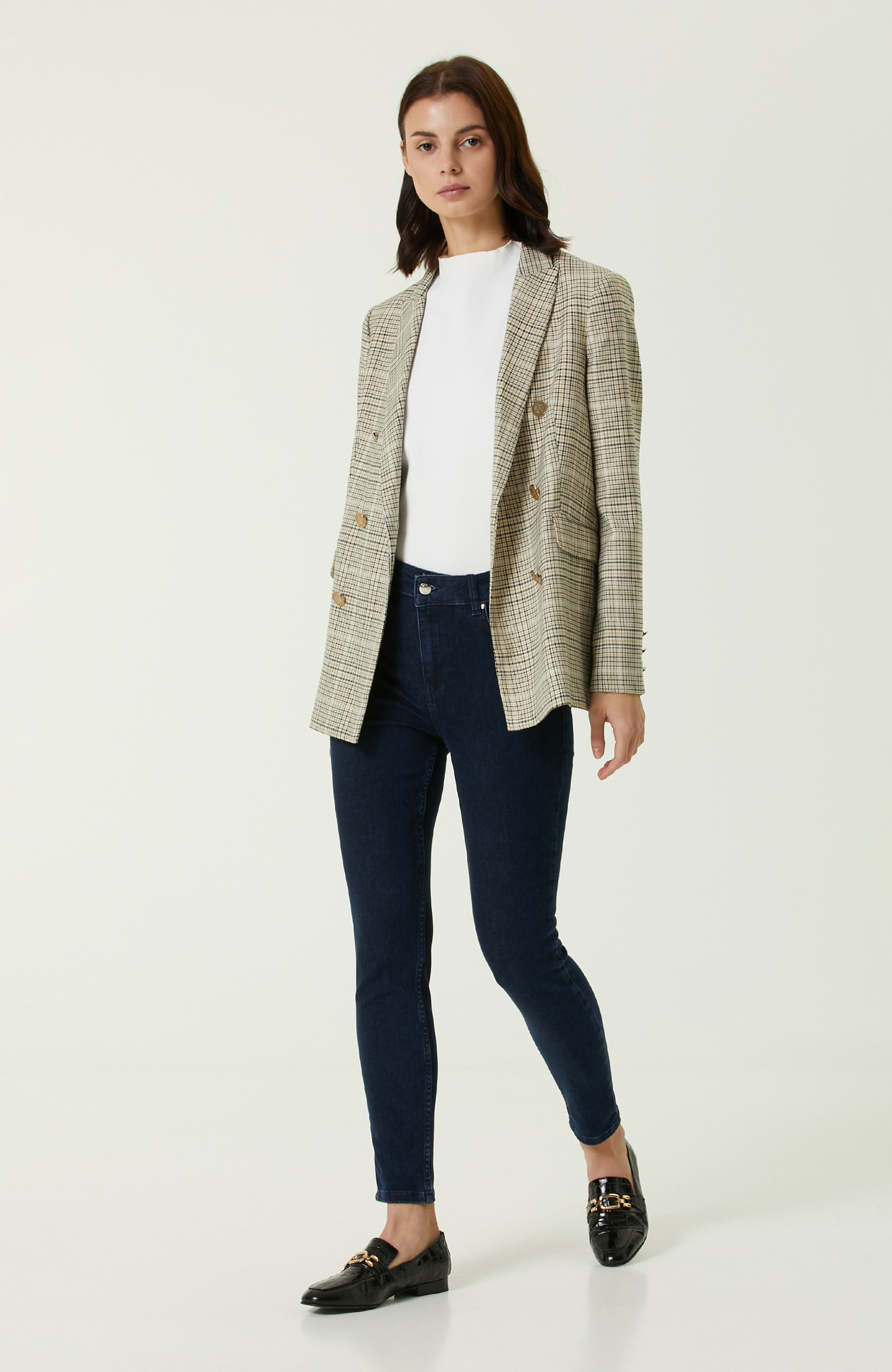 Basic Fit Lacivert Denim Pantolon