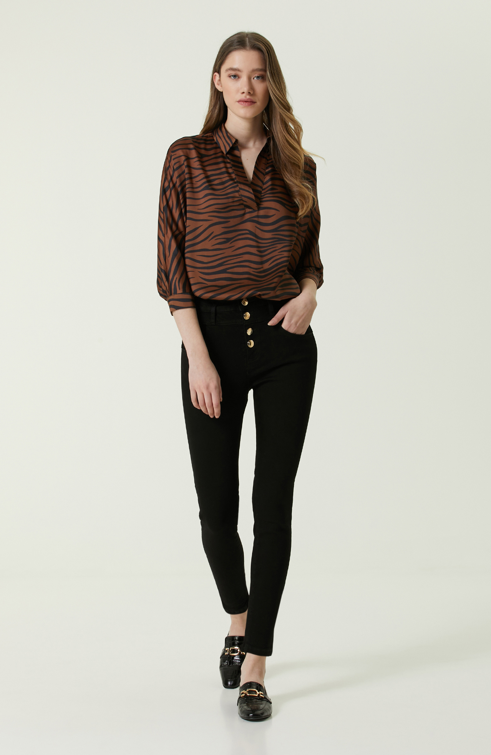 Skinny Fit Siyah Denim Pantolon