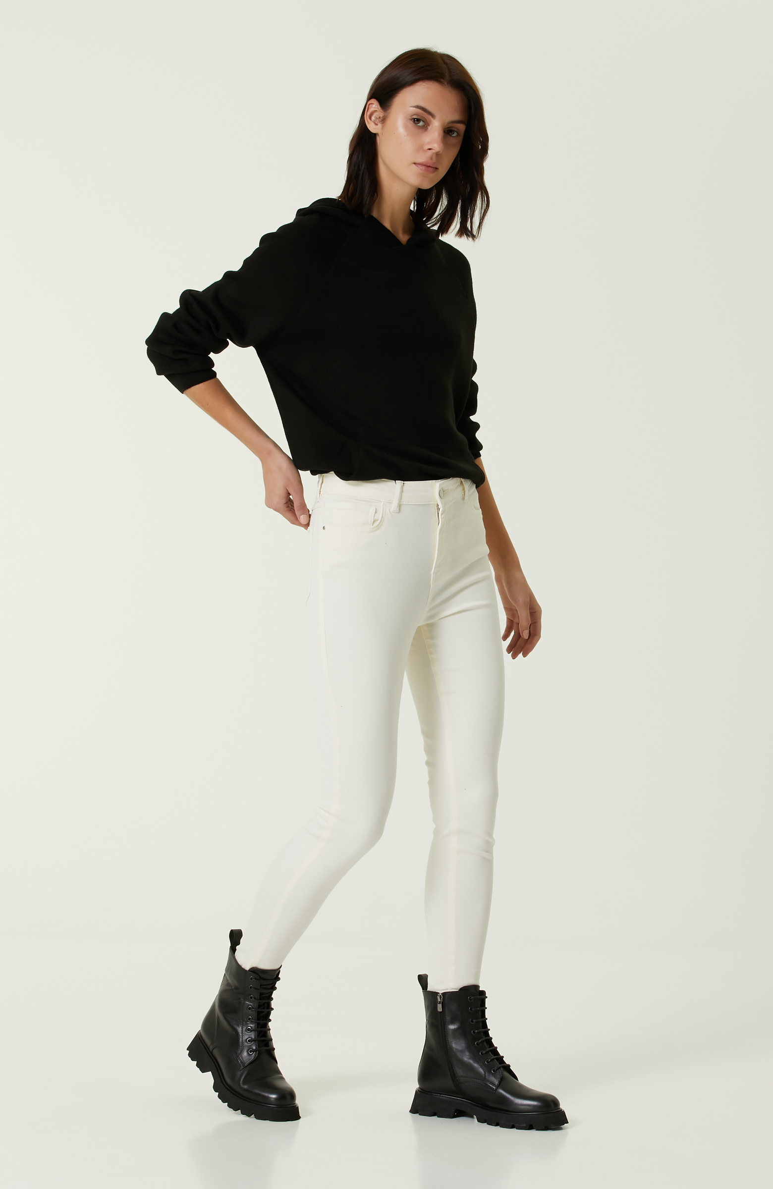 Basic Fit Ekru Pantolon