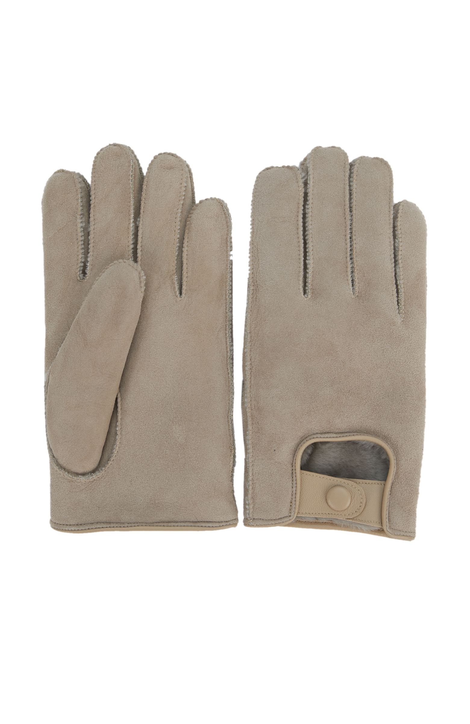 Bej Erkek Süet Eldiven