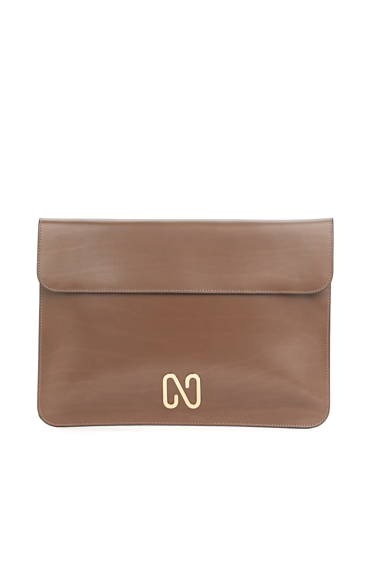 Vizon Logo Detaylı Kadın Deri Çanta Vizon Logo Detaylı Kadın Deri Çanta