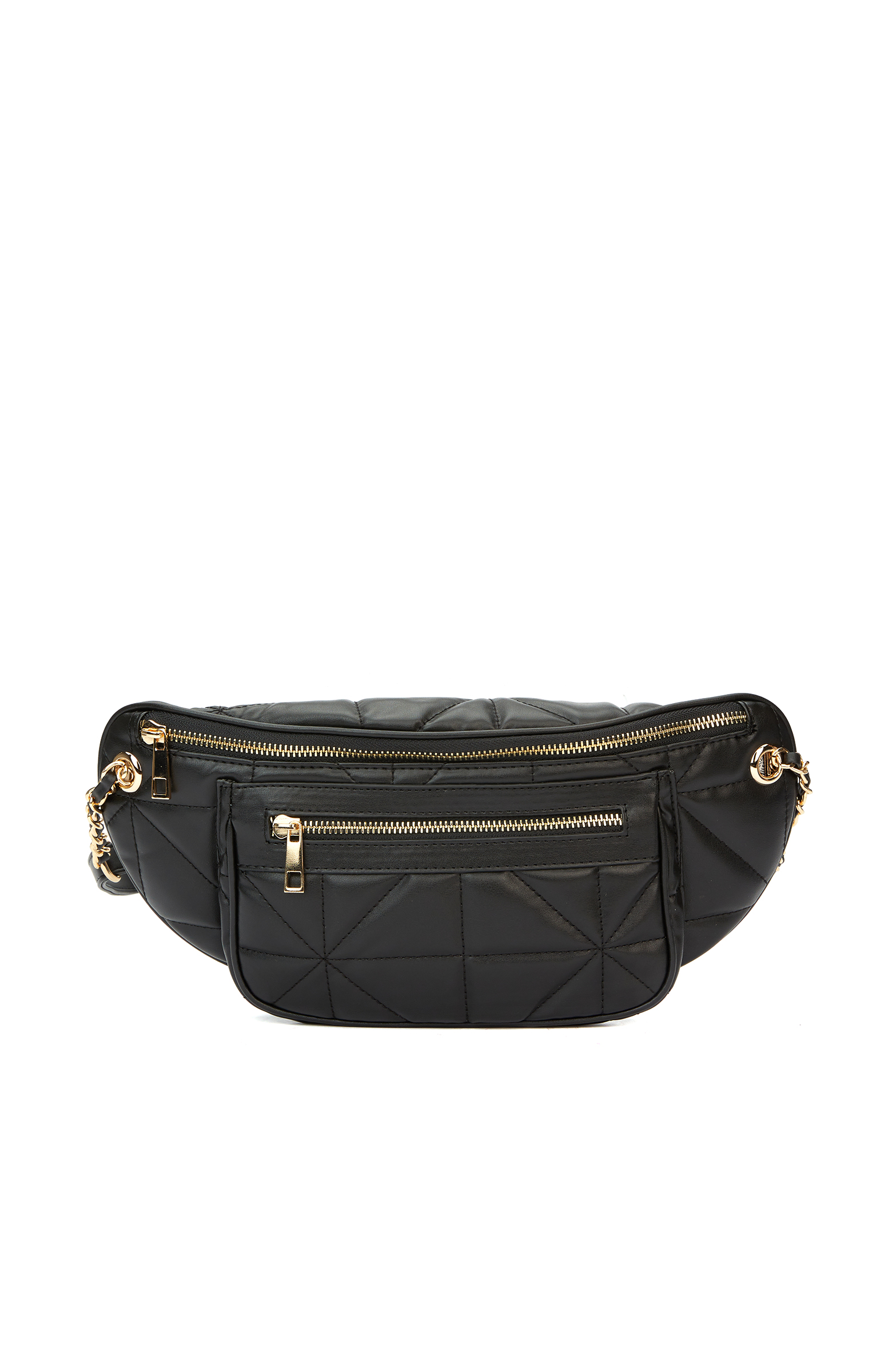 Siyah Kapitoneli Kadın Bel Çantası Siyah Kapitoneli Kadın Bel Çantası