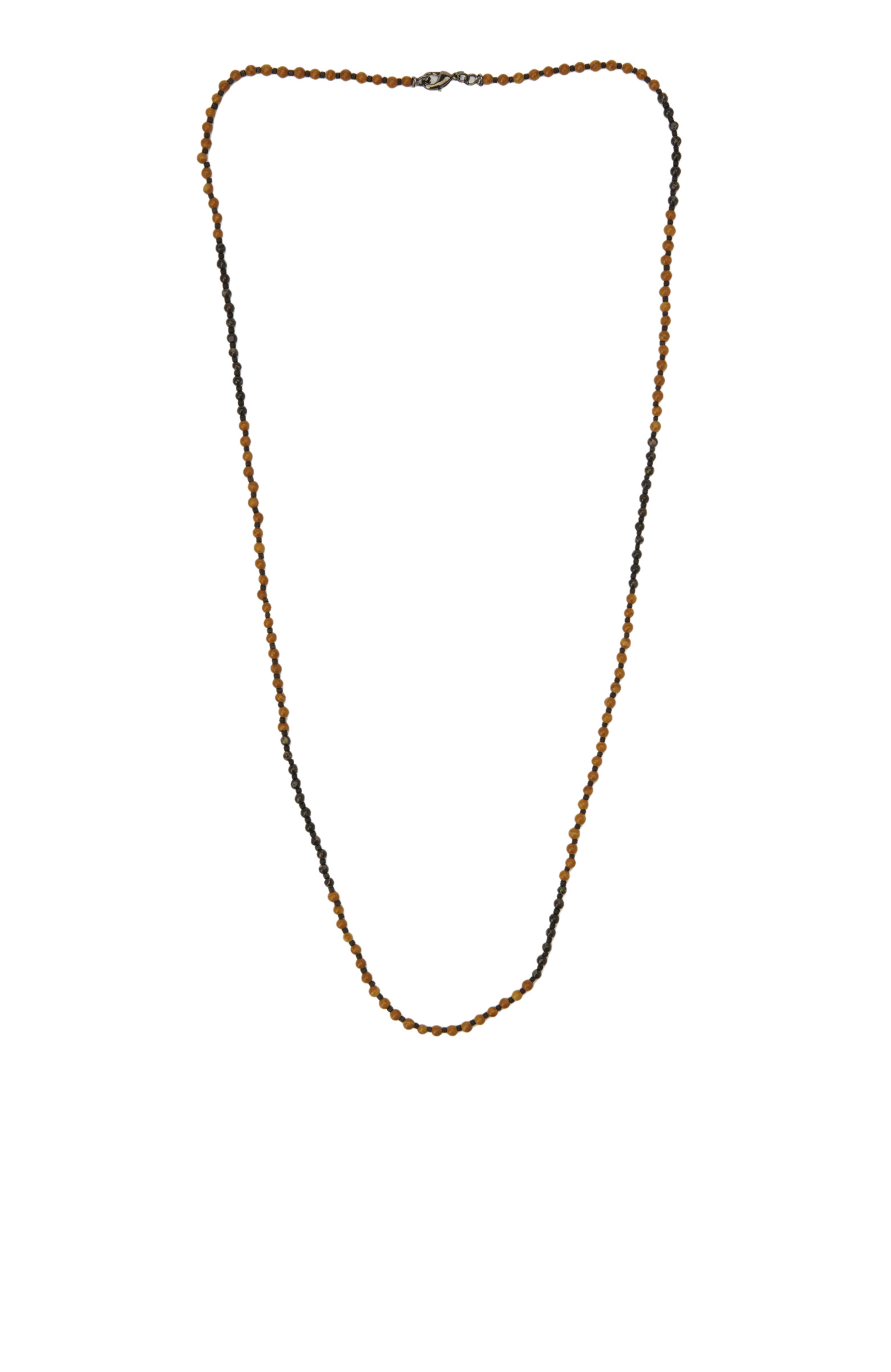 Kahverengi Boncuklu Erkek Kolye