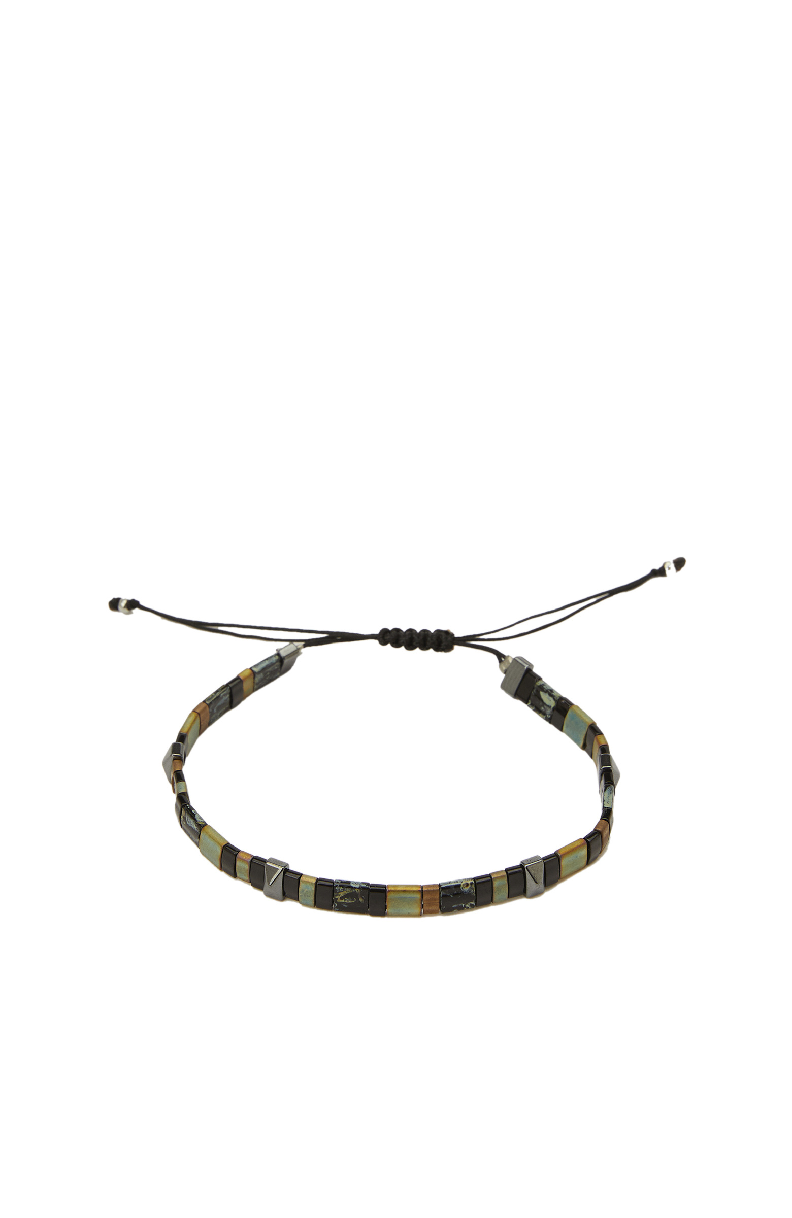 Siyah Kahverengi Taşlı Erkek Bileklik