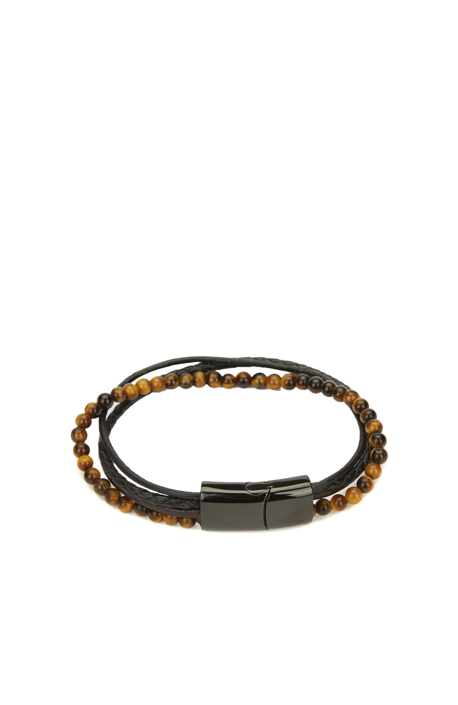 Siyah Kahverengi Erkek Deri Bileklik