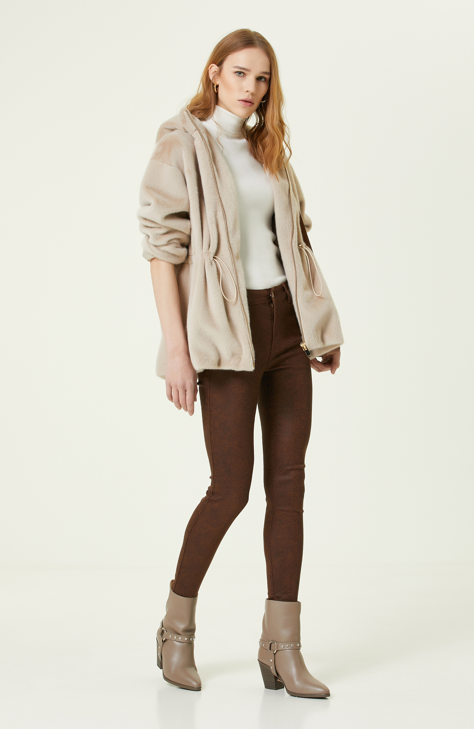Slim Fit Kahverengi Pantolon
