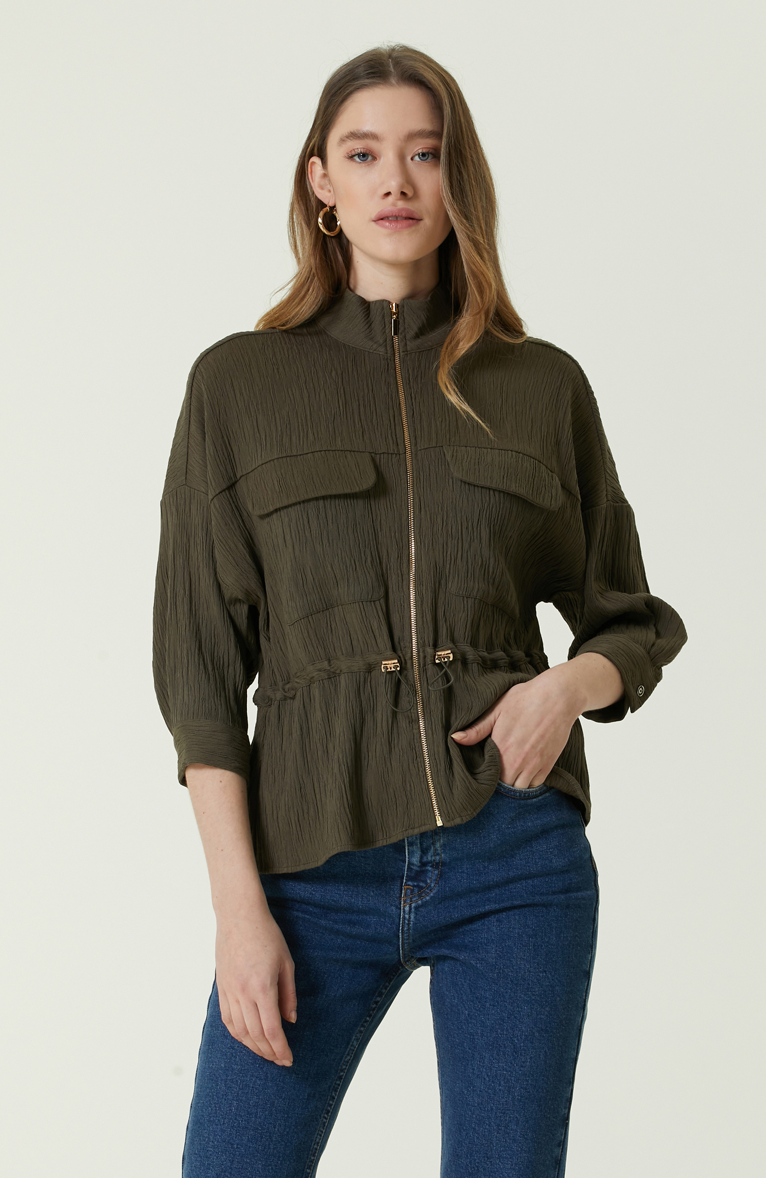 Regular Fit Haki Gömlek