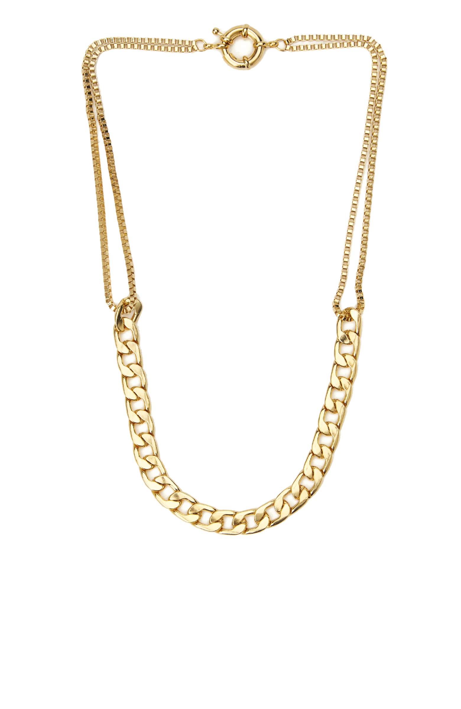 Gold Zincir Formlu Kadın Kolye Gold Zincir Formlu Kadın Kolye