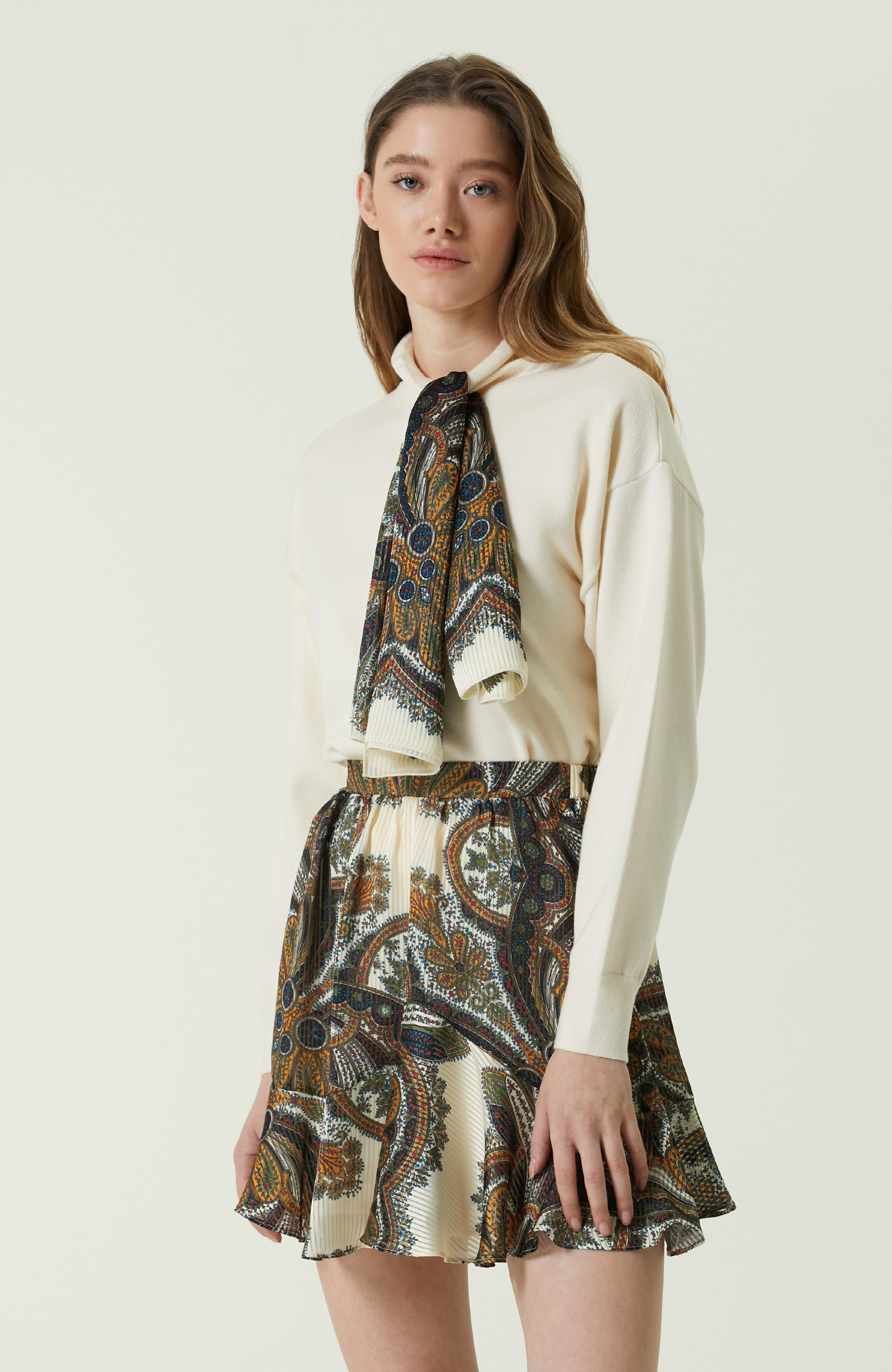 Slim Fit Ekru Kazak