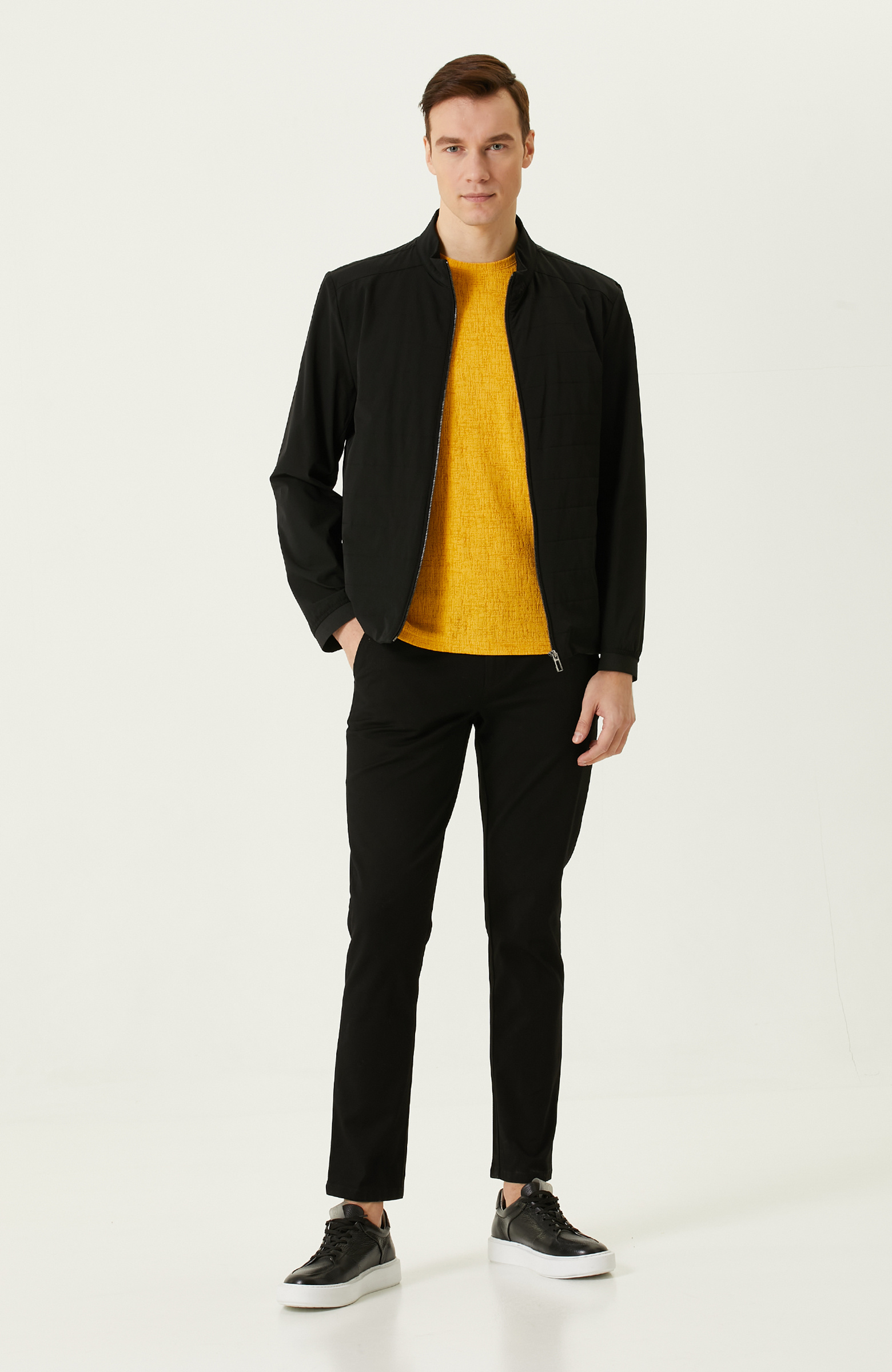 Slim Fit Siyah Casual Pantolon