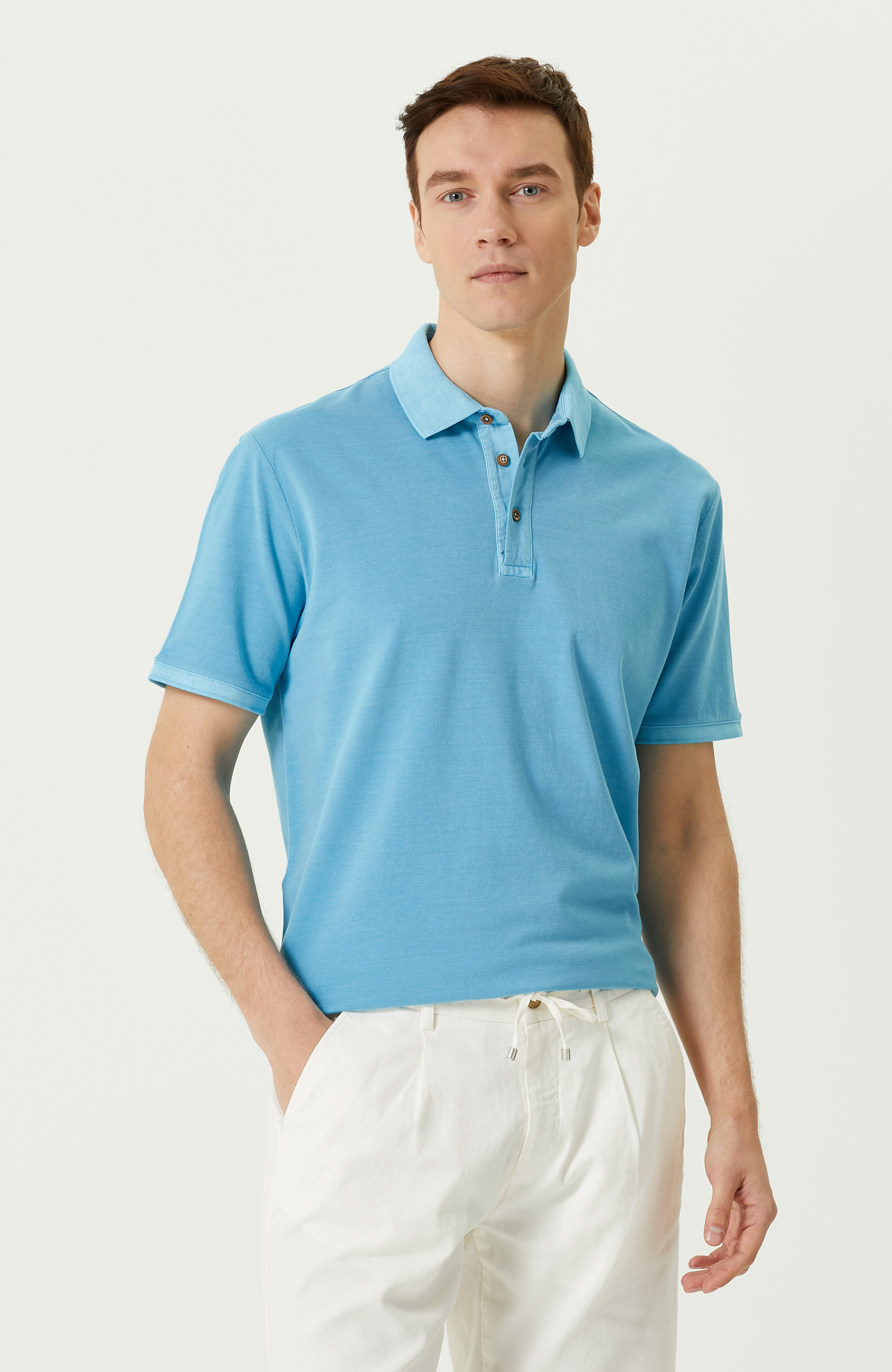 Slim Fit Turkuaz T-shirt Slim Fit Turkuaz T-shirt