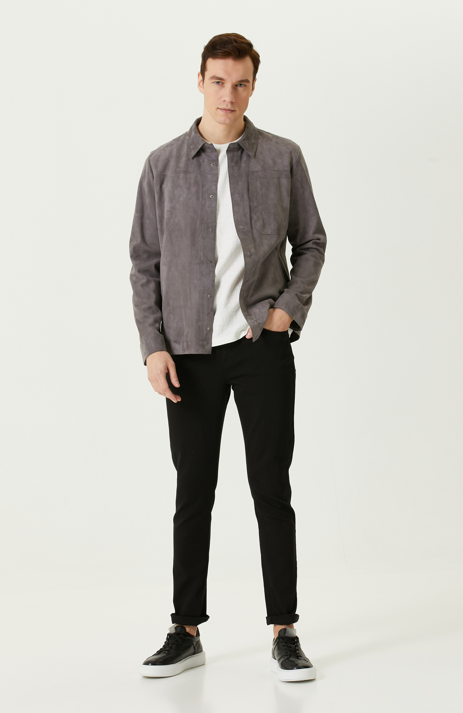 Slim Fit Siyah Denim Pantolon