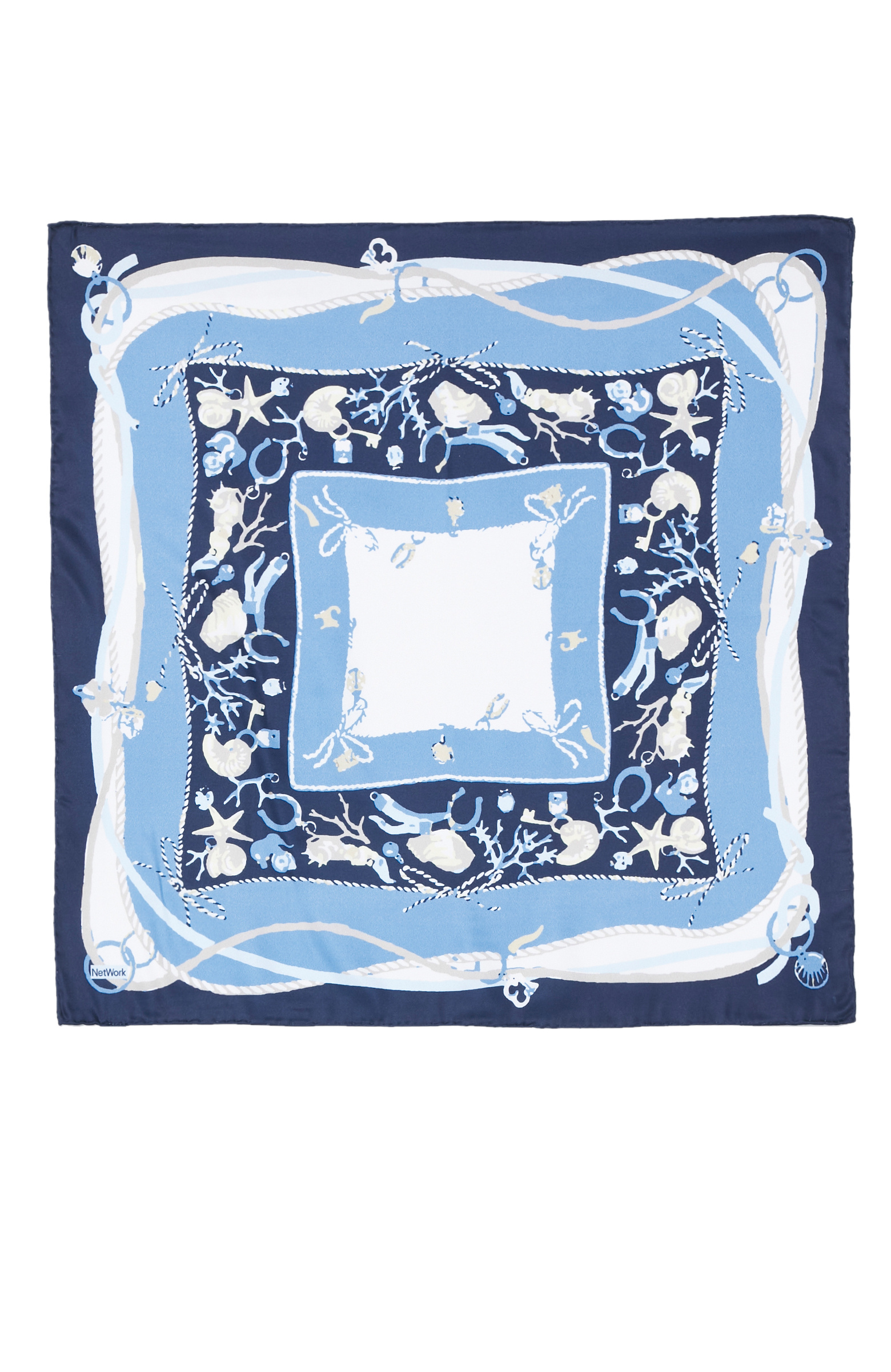 Lacivert Desenli Kadın Fular