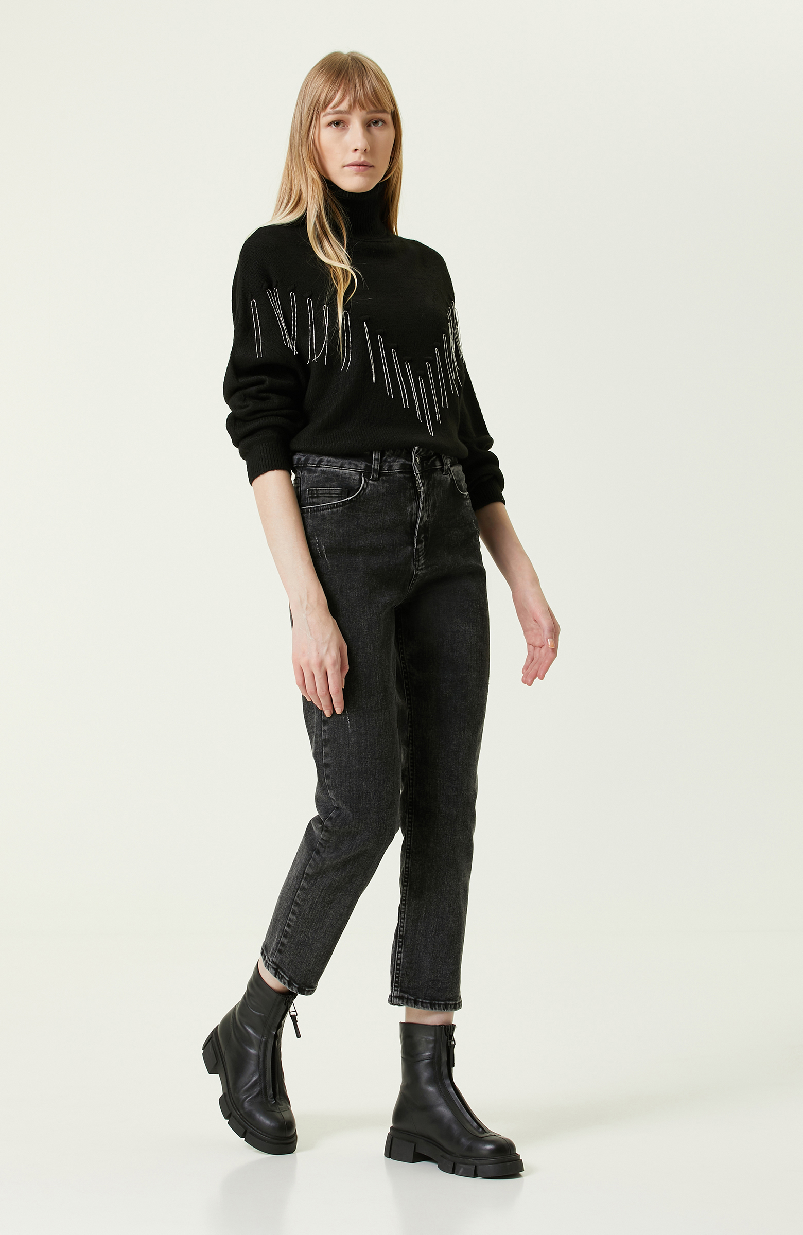 Basic Fit Antrasit Jean Pantolon Basic Fit Antrasit Jean Pantolon
