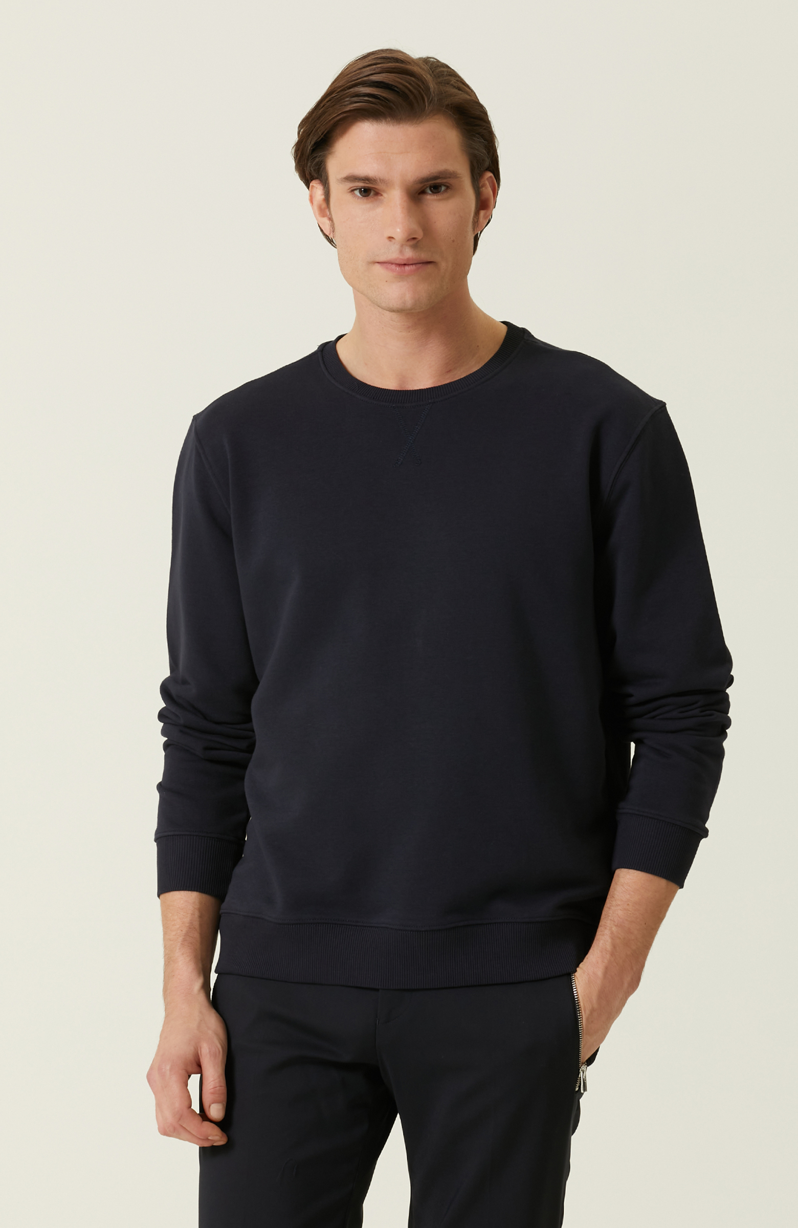 Comfort Fit Lacivert Sweatshirt Comfort Fit Lacivert Sweatshirt