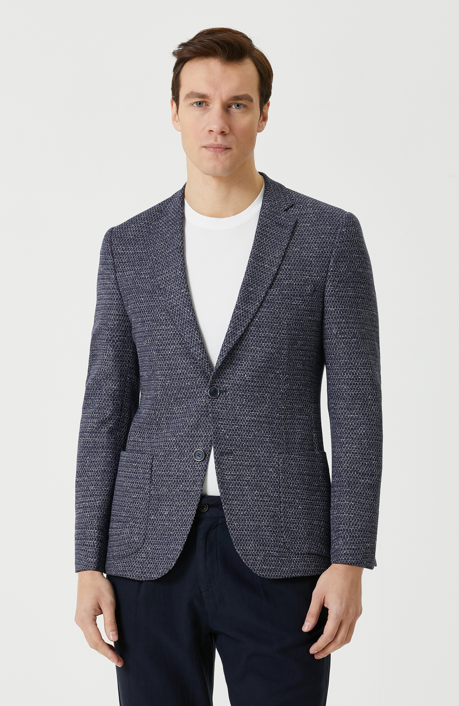 Slim Fit Lacivert Ceket