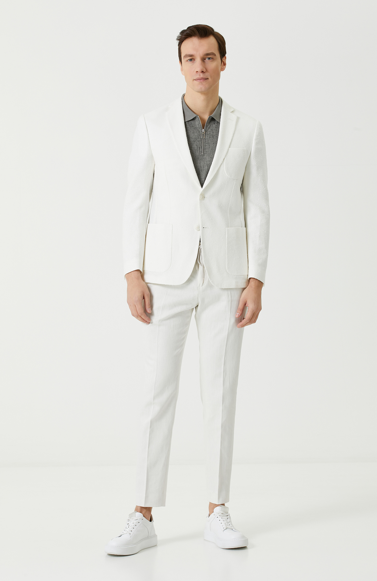 Jogger Fit Ekru Pantolon