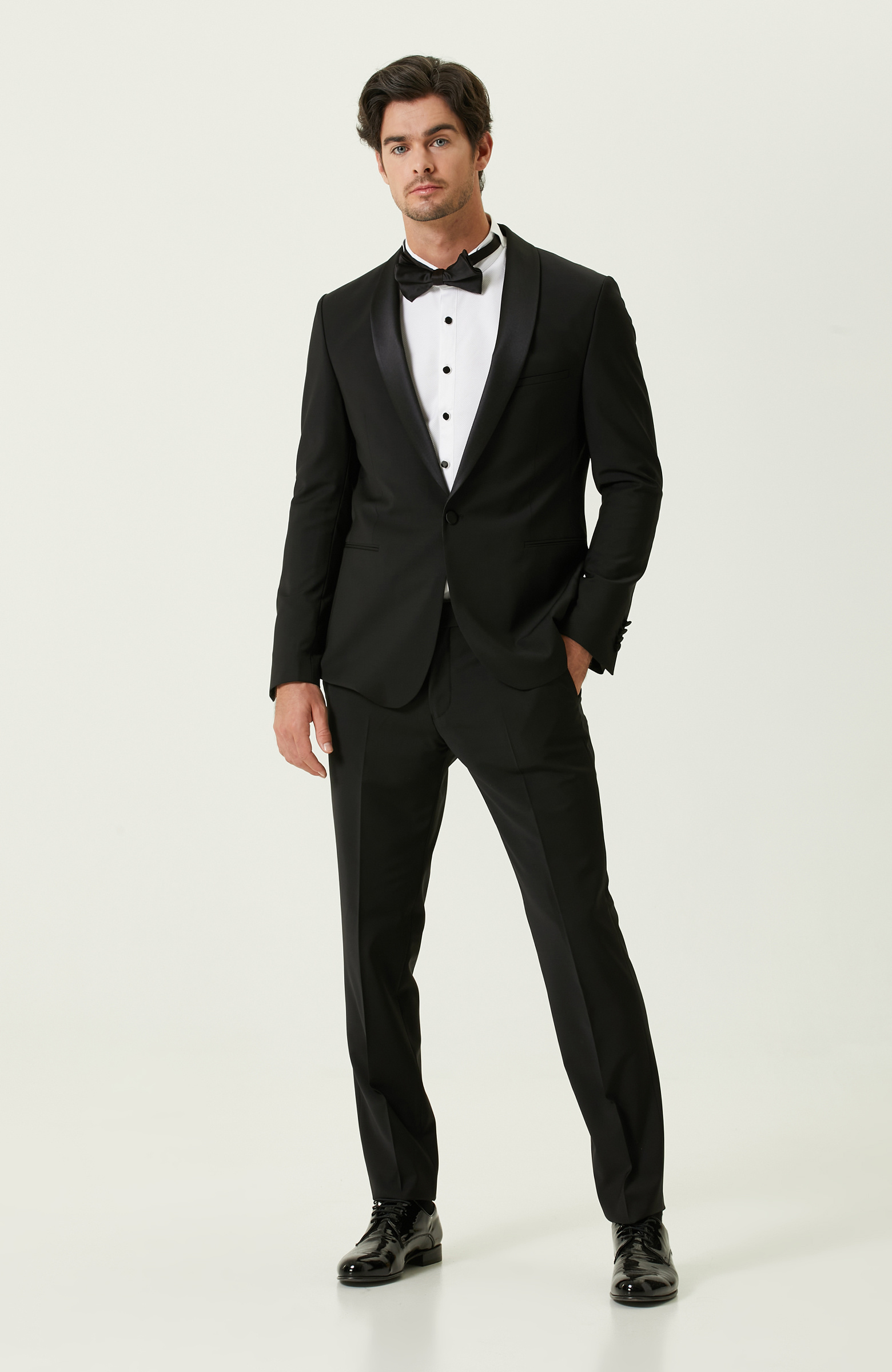 Siyah Smokin Takım Elbise